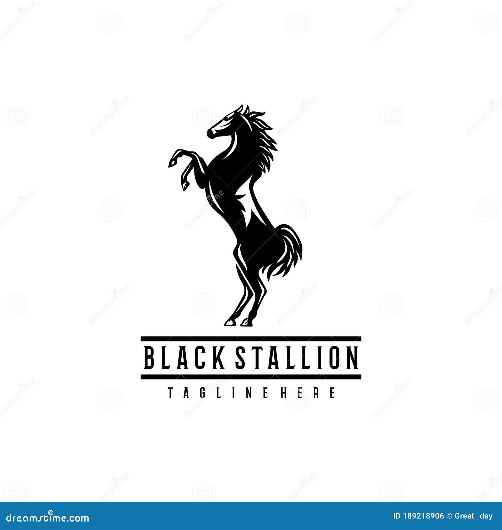 Black Stallion Icon Vector Inspiration Stock Vector - Illustration of ...