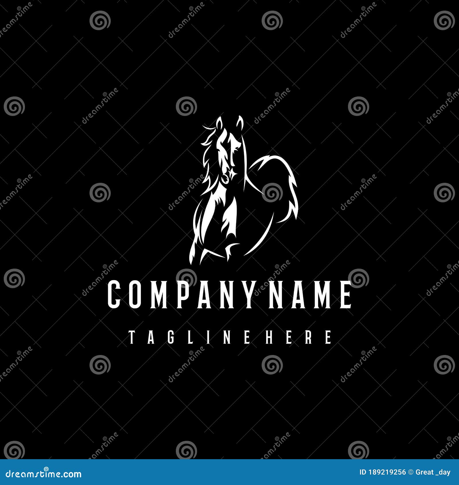 Black Stallion Icon Vector Inspiration Stock Vector - Illustration of ...