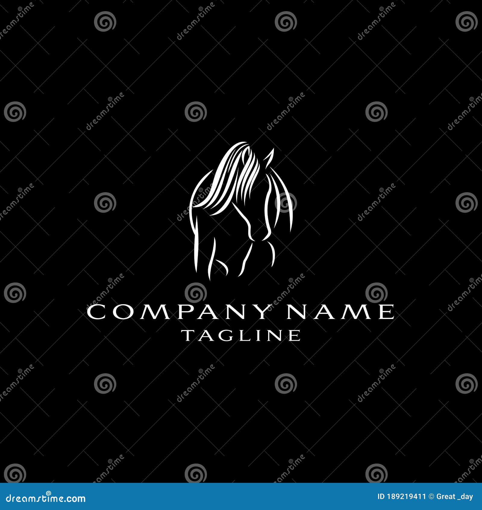 Black Stallion Icon Vector Inspiration Stock Vector - Illustration of ...