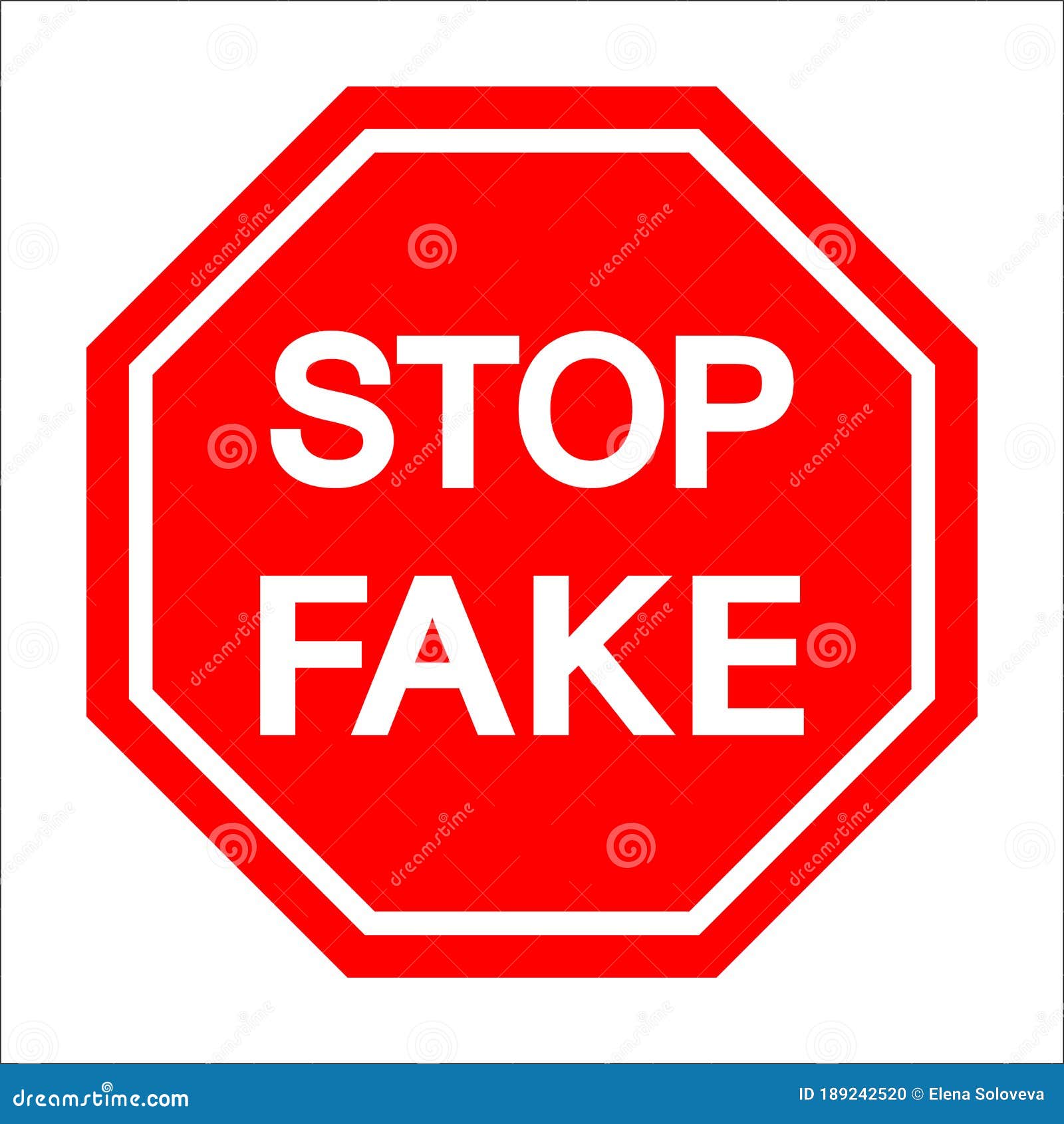 No Fake Symbol. Linear Style Sign for Mobile Concept and Web Design ...