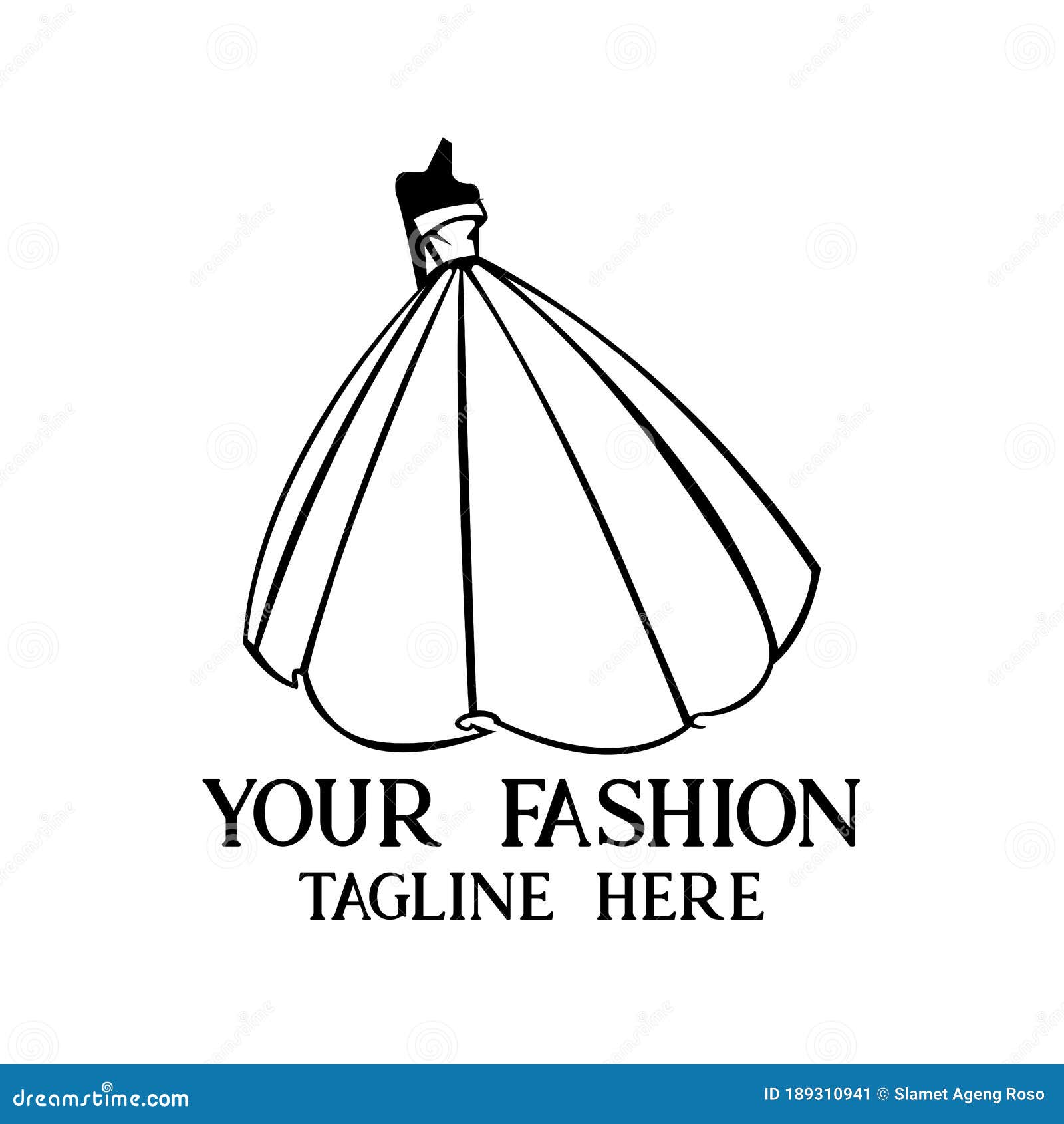 Fashion Design Vector Illustration Hand Drawn. Woman Dress Isolated ...