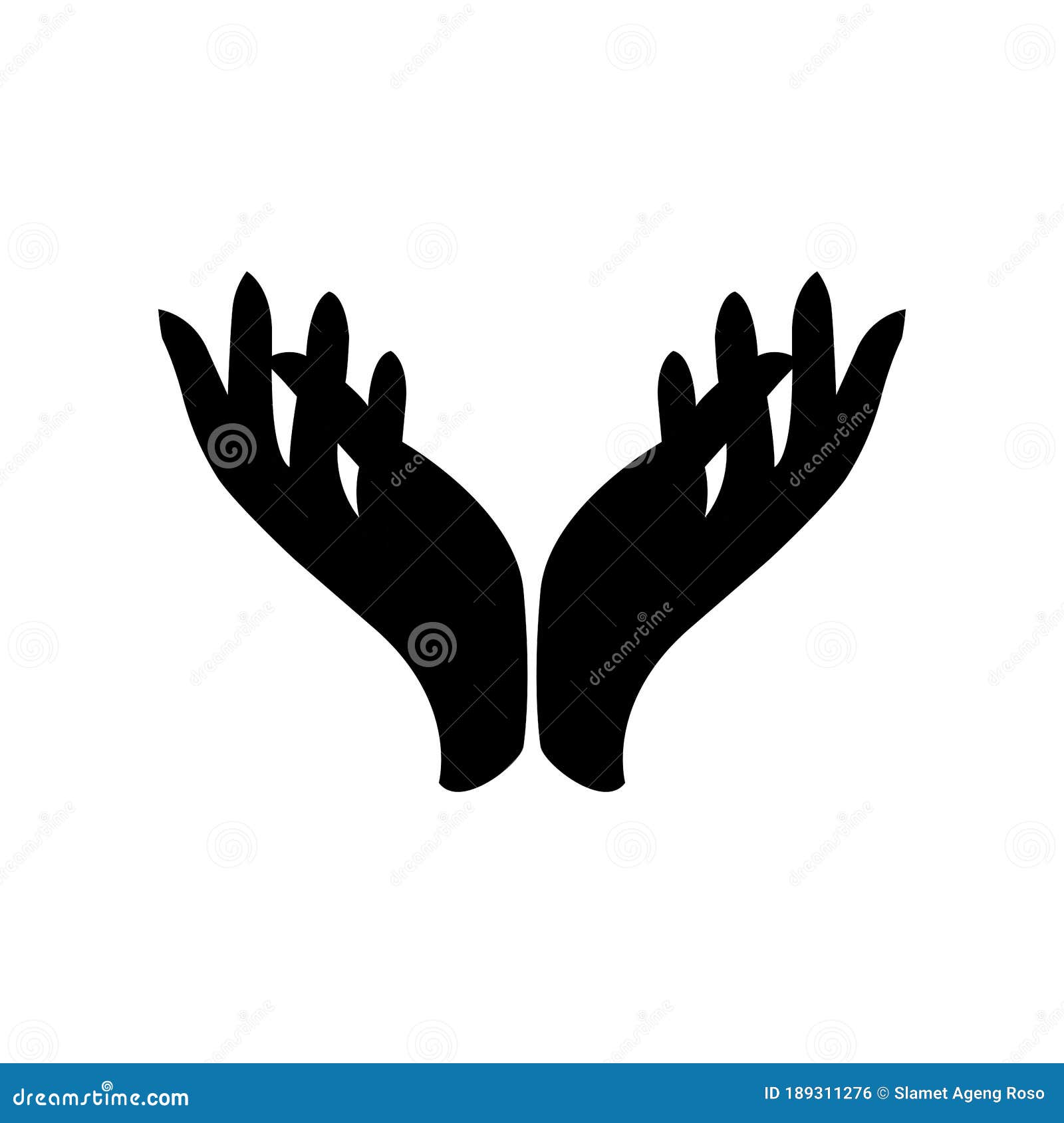 Two Hand Icon Vector. Two Hand Logo Illustration Stock Vector ...