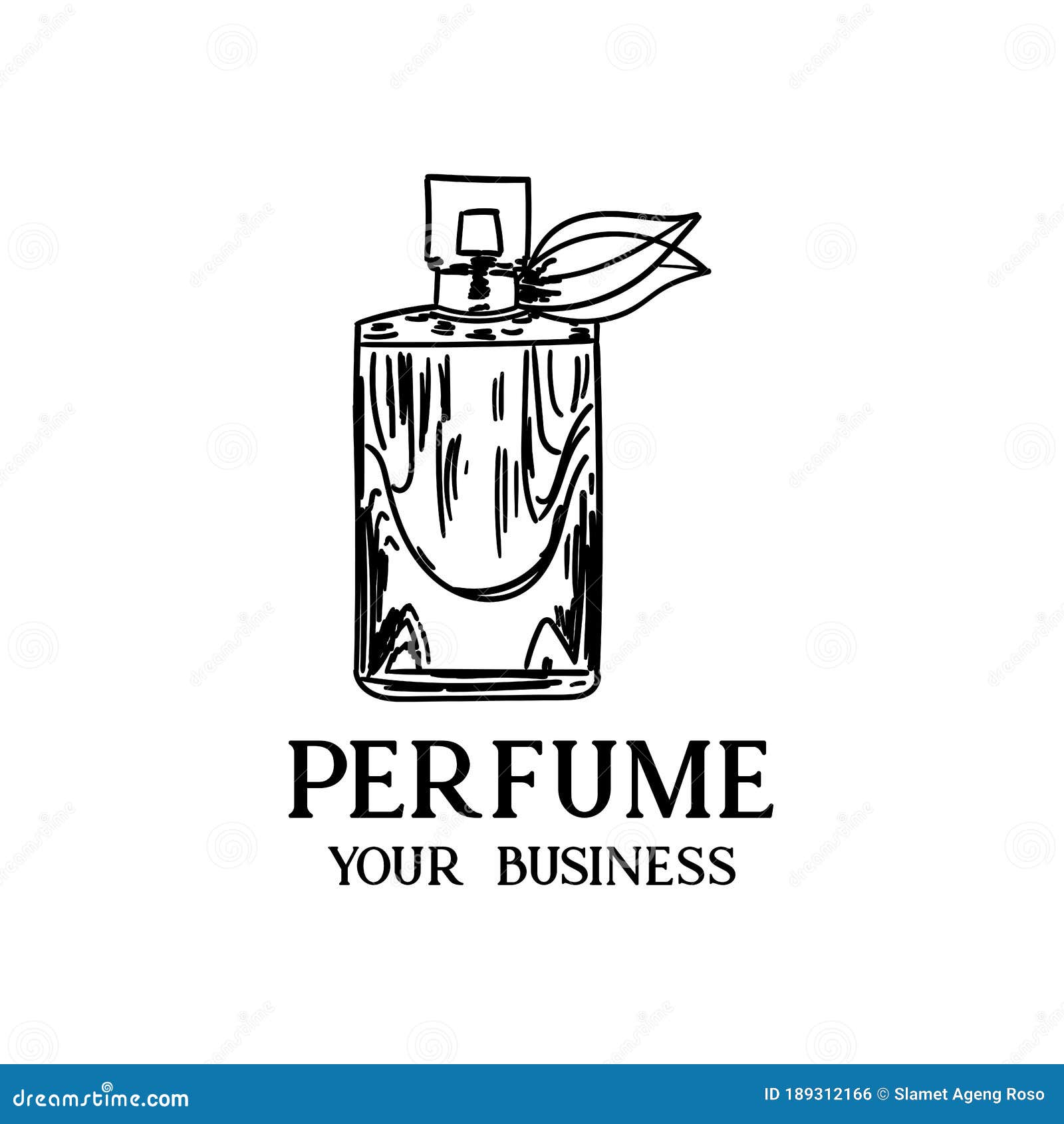 Parfume Bottle Design Logo Vector Stock Vector - Illustration of ...