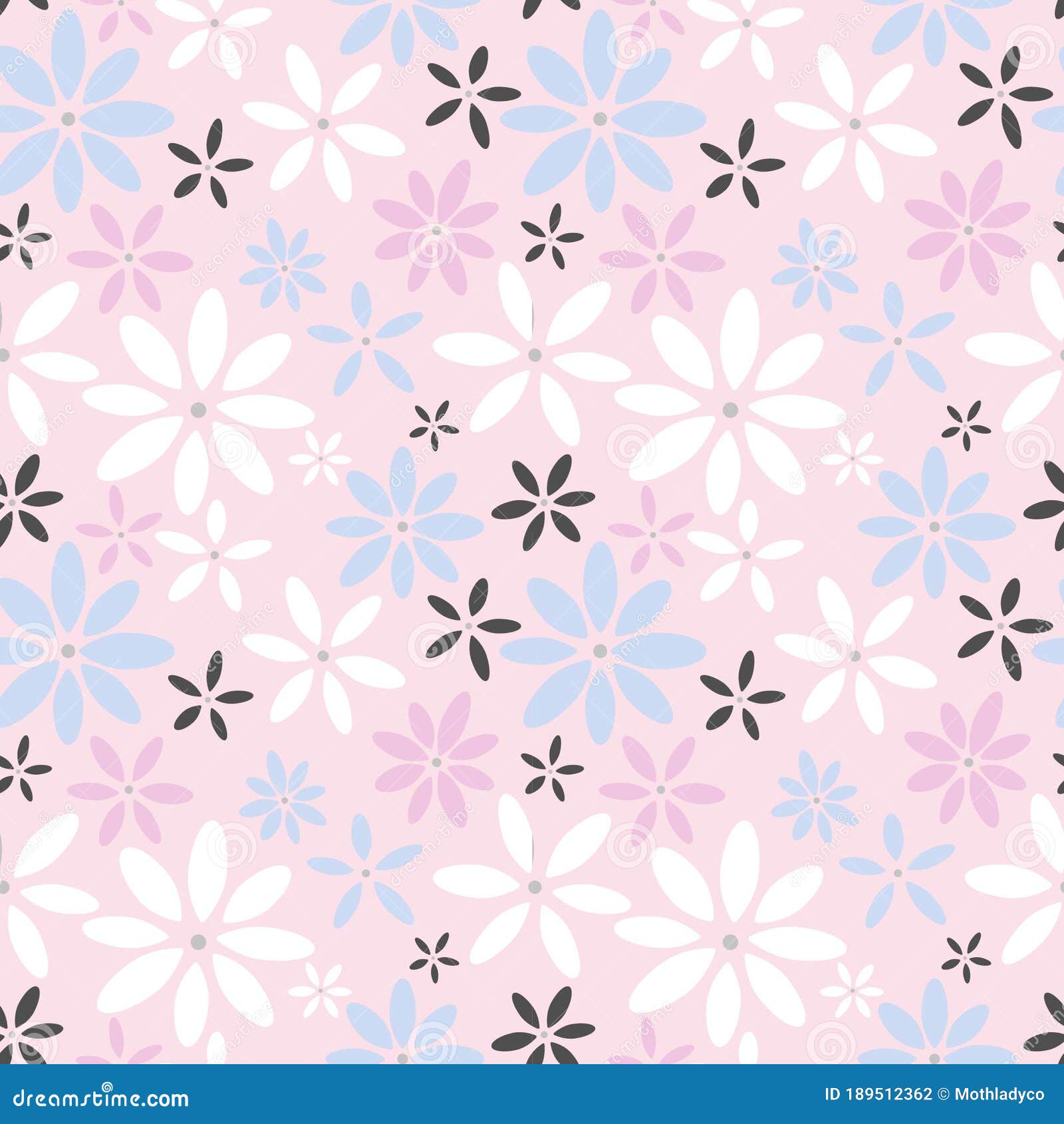 Simple Floral Repeat Pattern Colorful Pattern Stock Vector ...