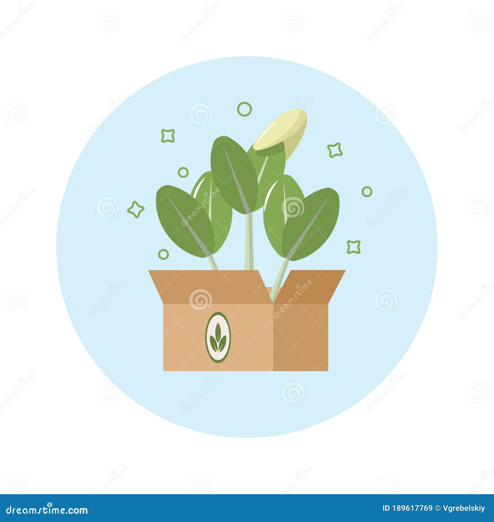 Microgreen Sprout Logo Illustration. Organic Nutrition Local Urban Farm ...