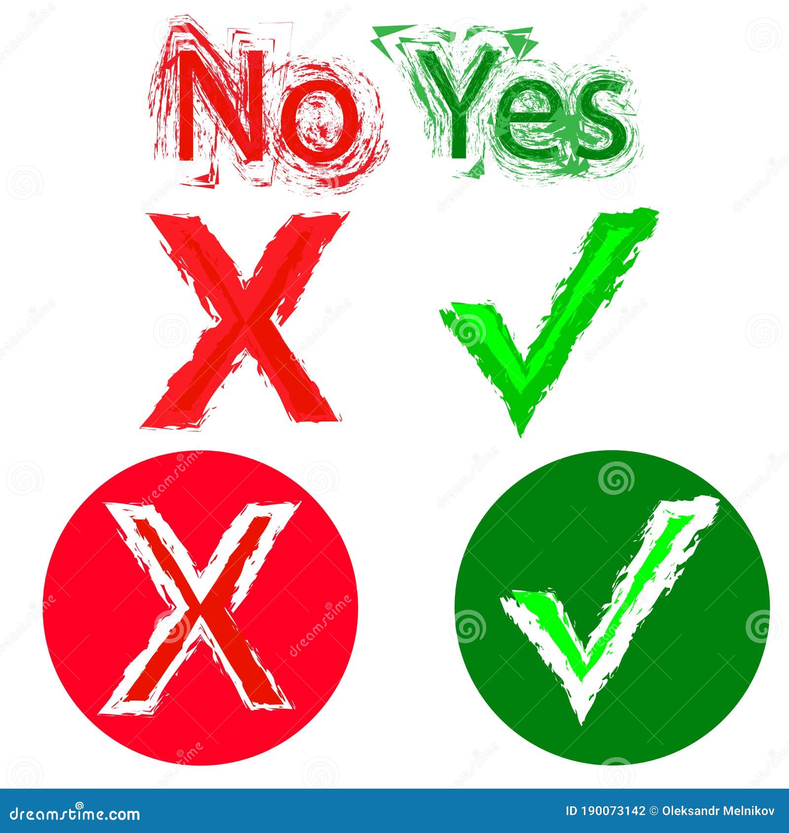 Checkmark Cross On White Background. Isolated Vector Sign Symbol ...