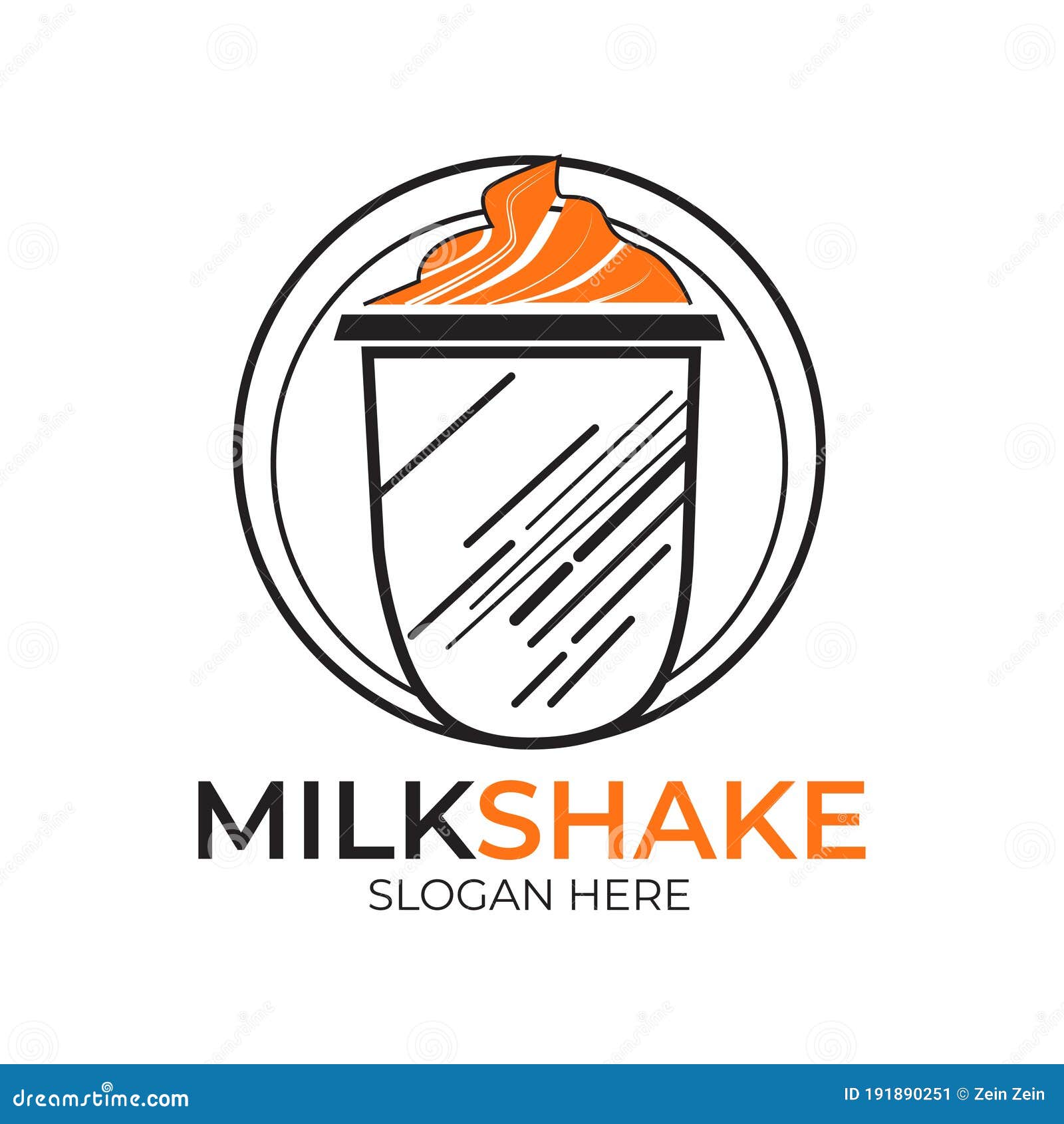 Milkshake Logo Design Isolated on White Background Stock Vector ...