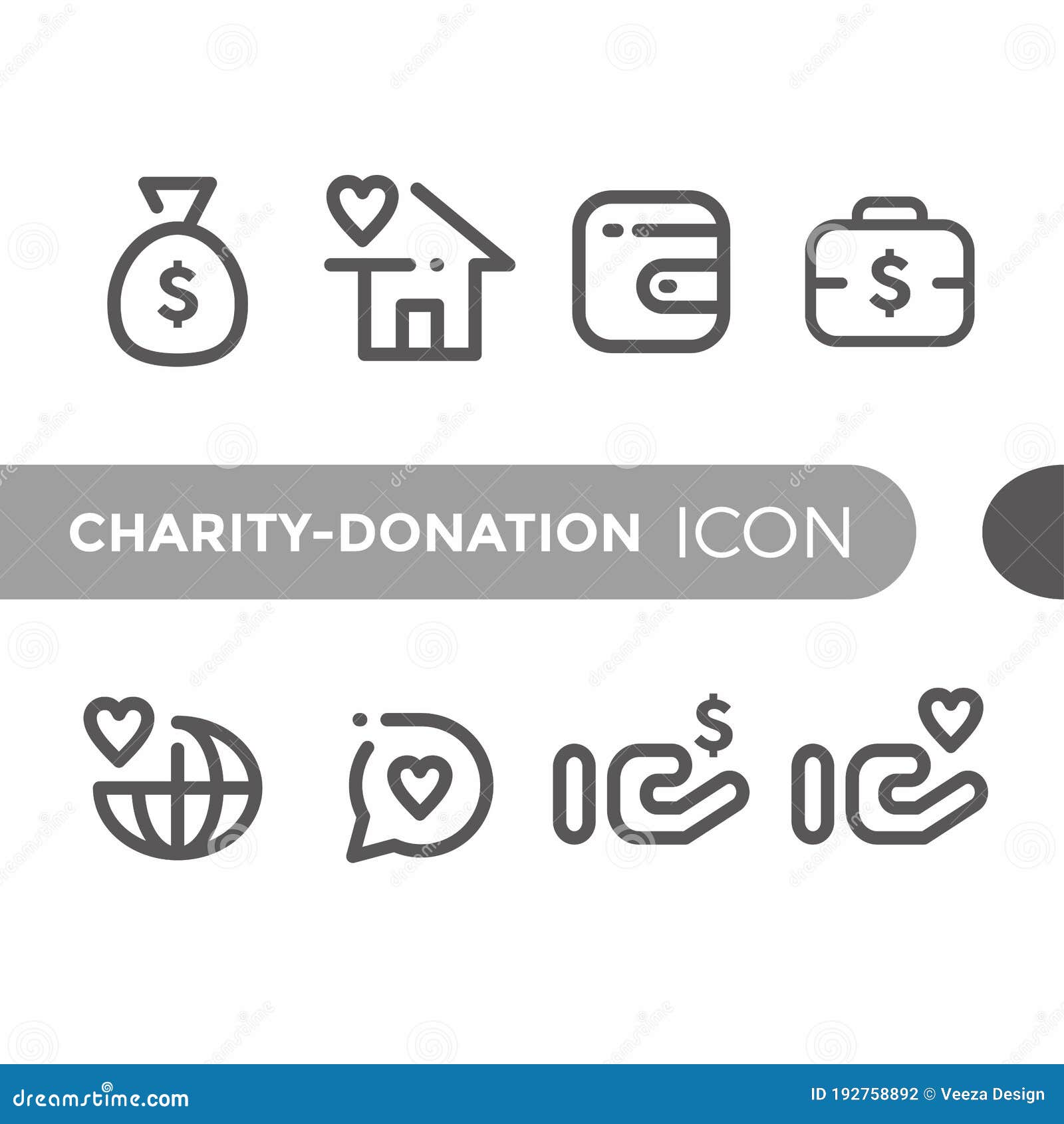 Compilation Line Icons Collection Collection Assortment Selection