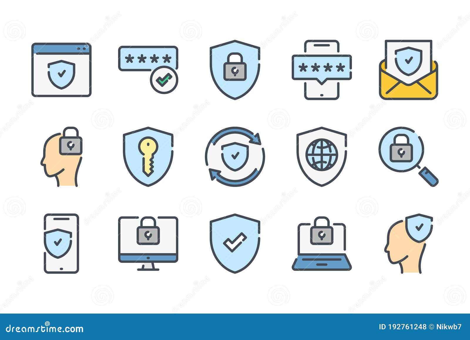 3D Computer And Secure Confidential Files Folder With Paper Documents ...