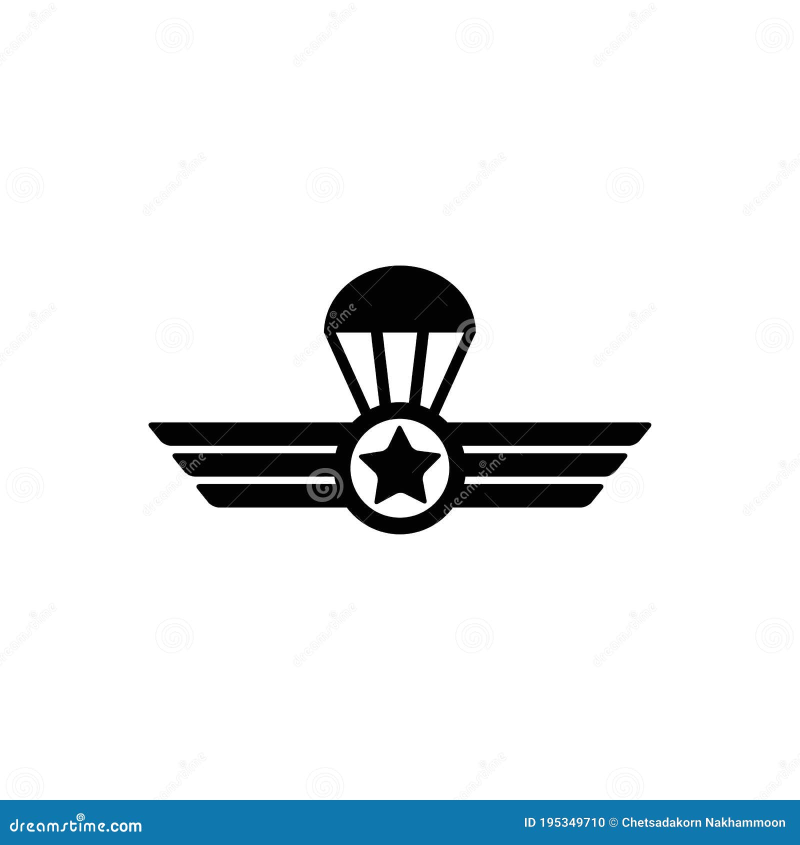 Military Logo Icon Isolated on White Stock Vector - Illustration of ...
