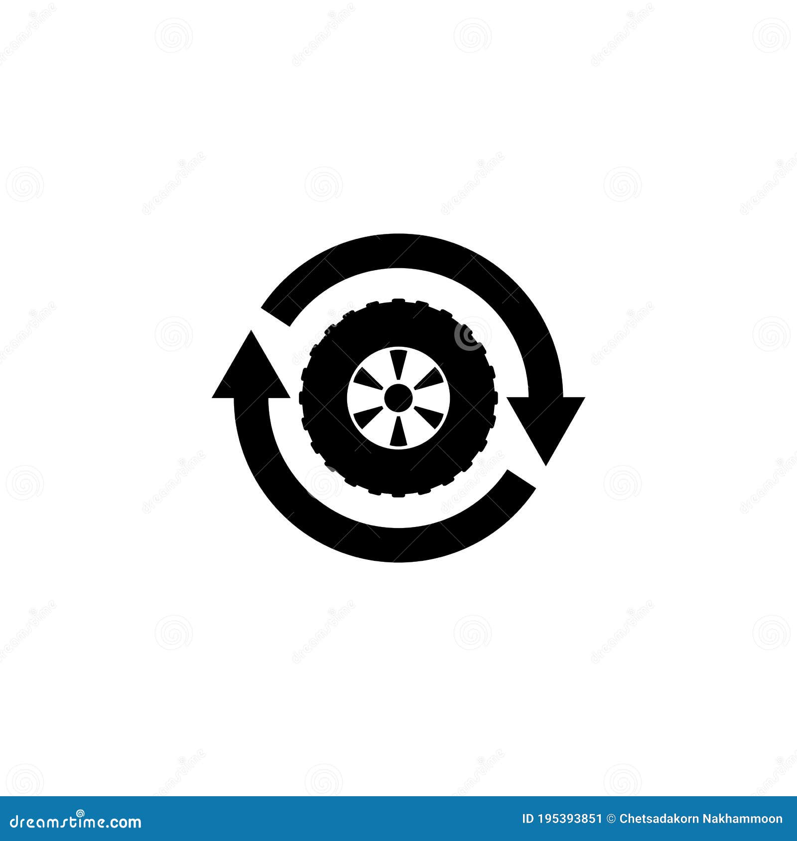 Turning Wheel Icon Isolated Vector on White Stock Vector - Illustration ...