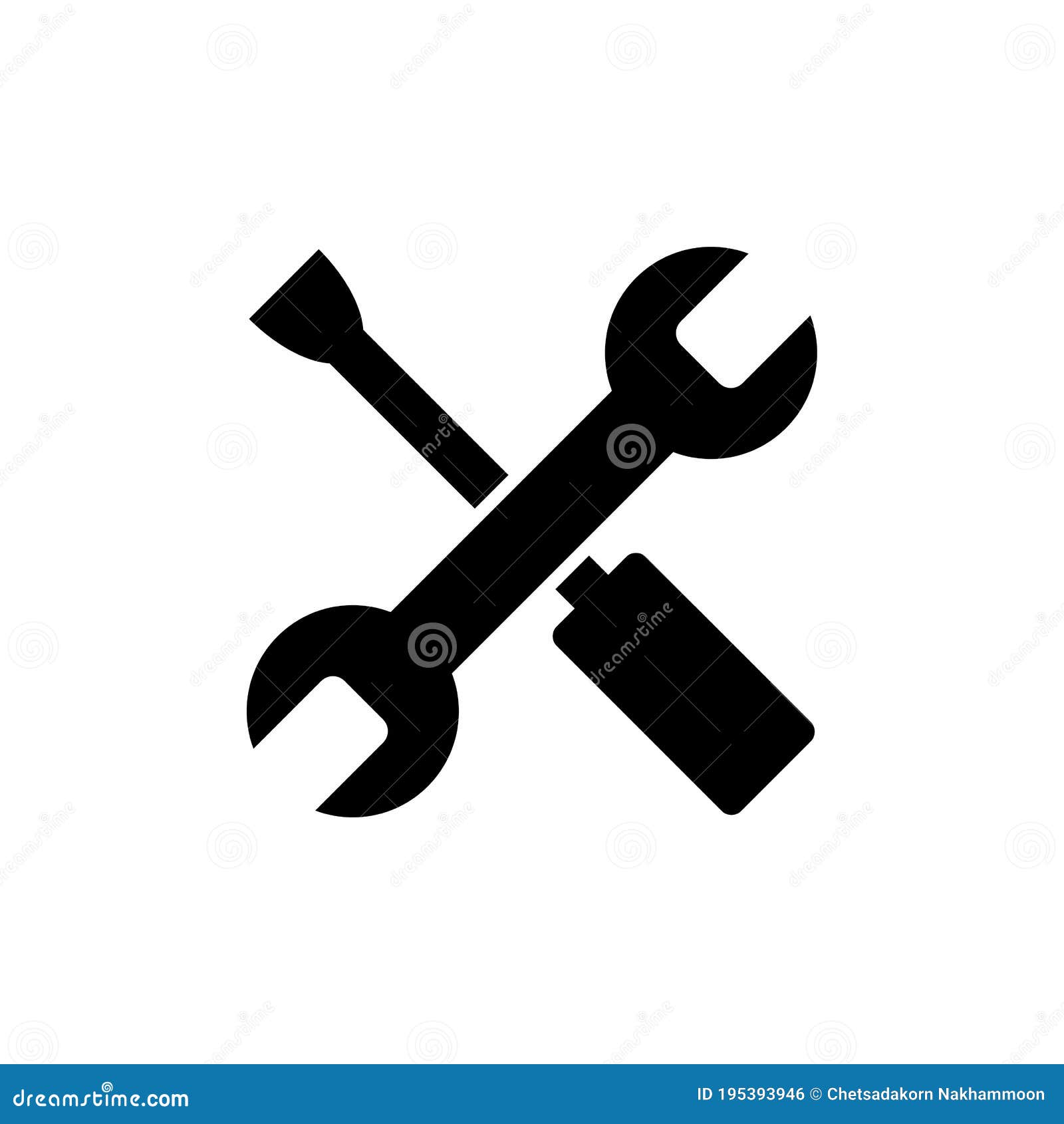 Technician Tools Icon Isolated Vector on White Stock Vector ...