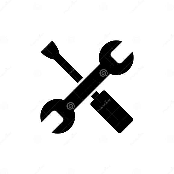 Technician Tools Icon Isolated Vector on White Stock Vector ...