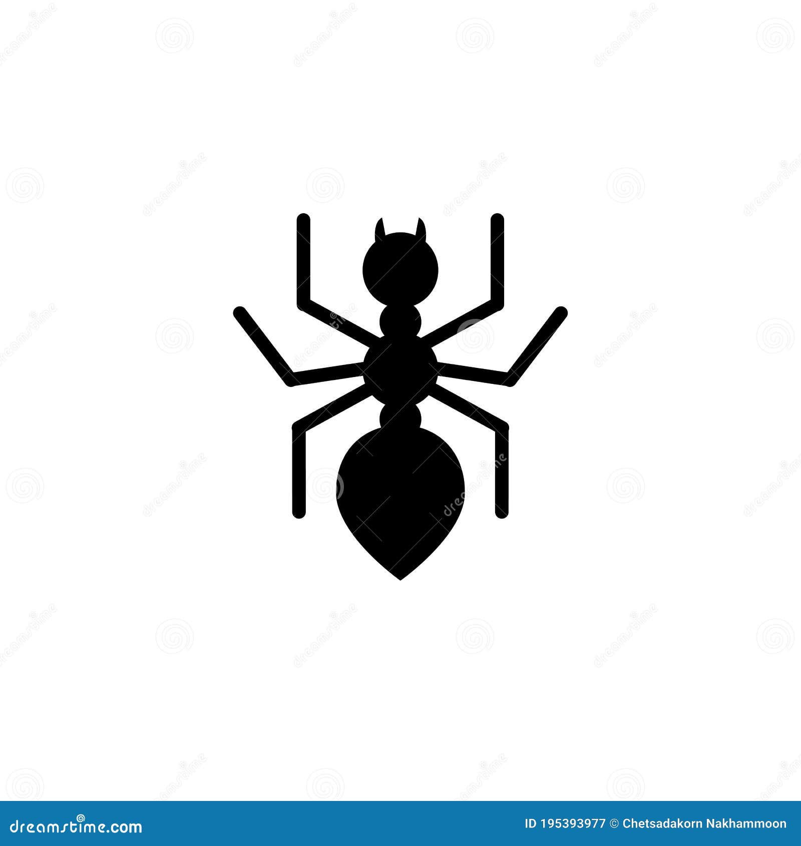Ant Icon Isolated Vector on White Stock Vector - Illustration of ...