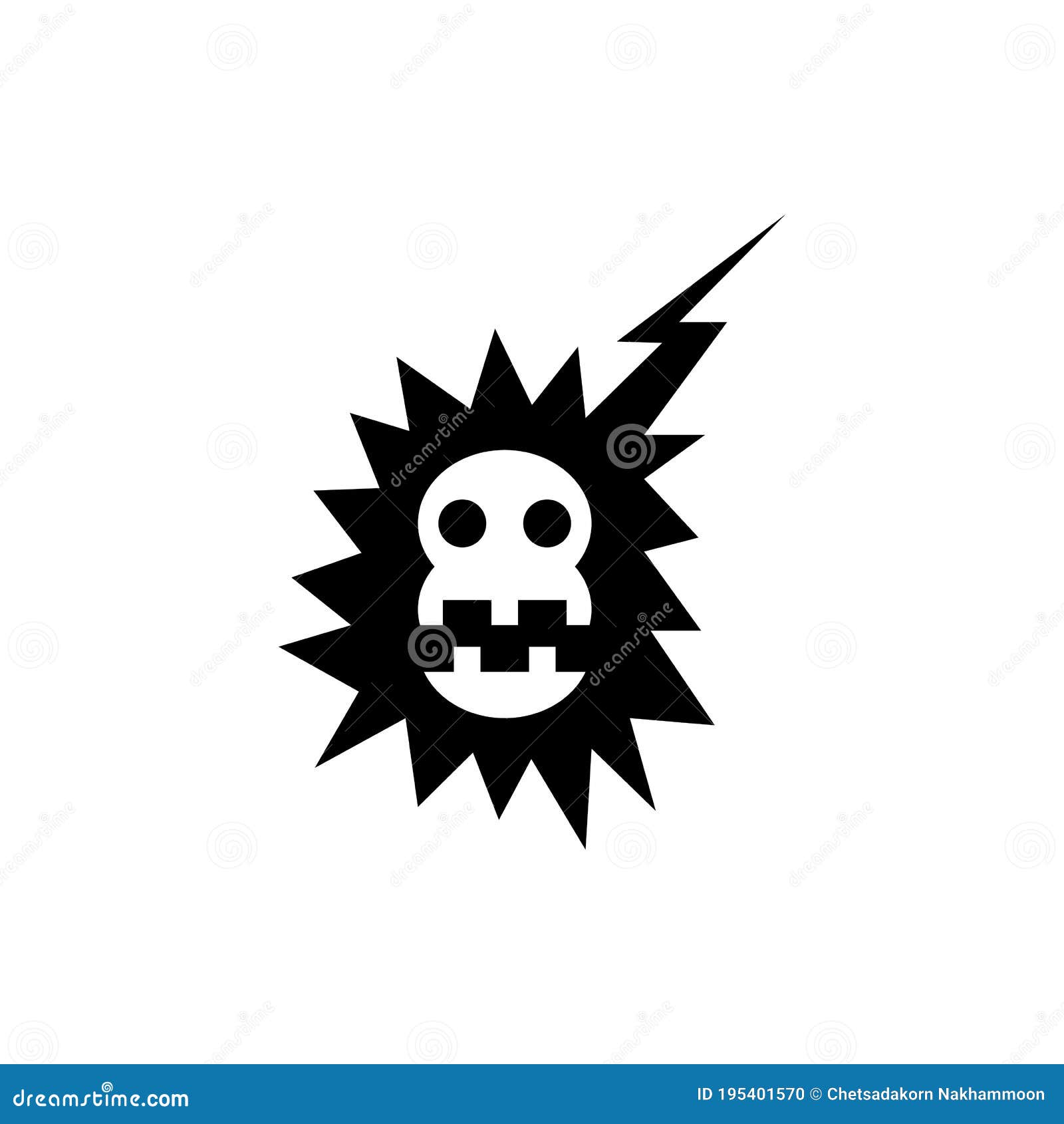 Electric Shock Icon Isolated Vector on White Stock Vector ...