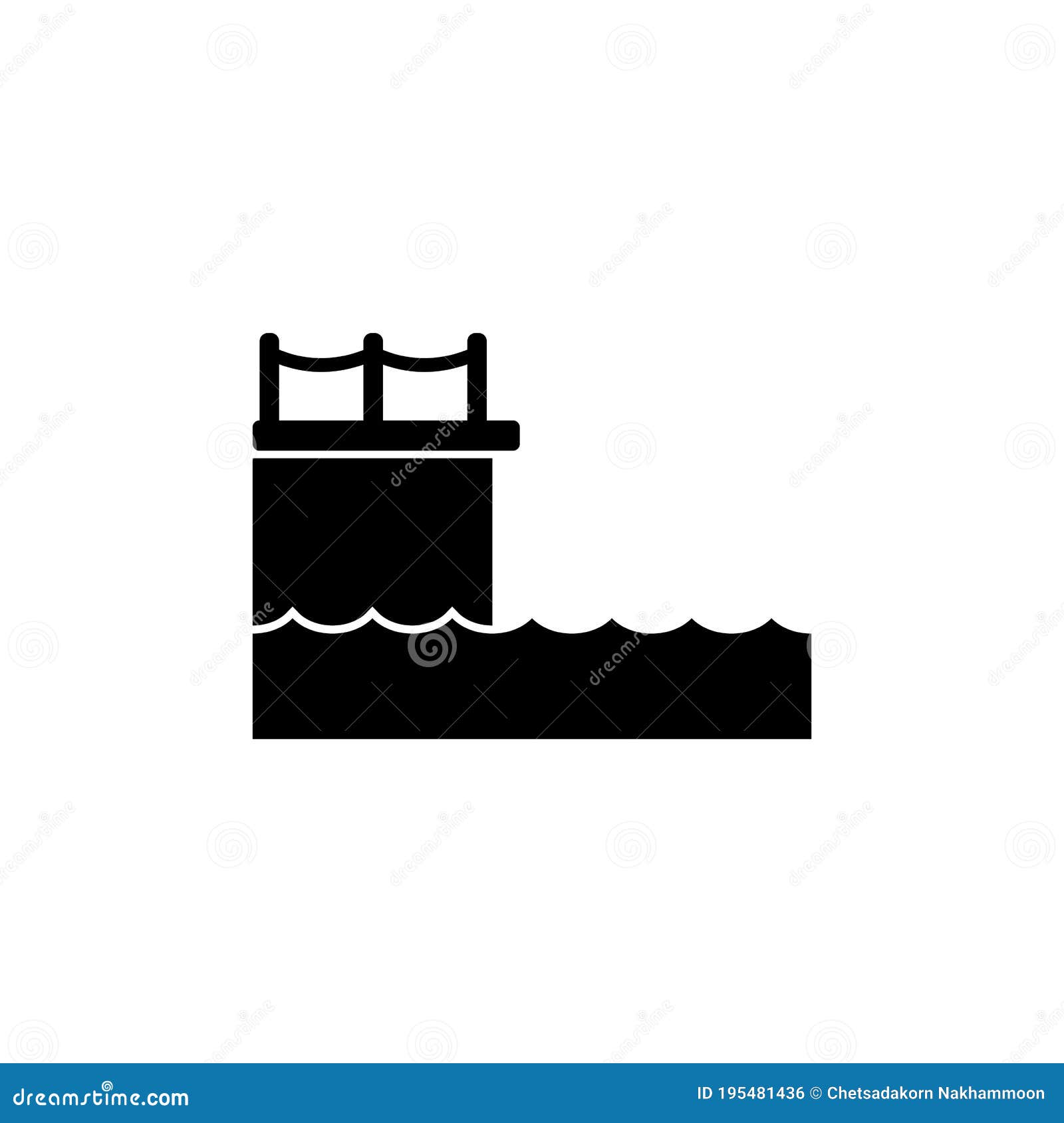 Pier Icon Vector Isolated on White Stock Vector - Illustration of boat ...