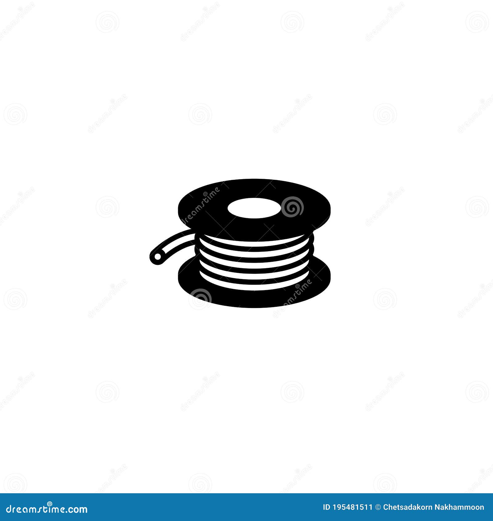 Wire Roll Icon Vector Isolated on White Stock Vector - Illustration of ...