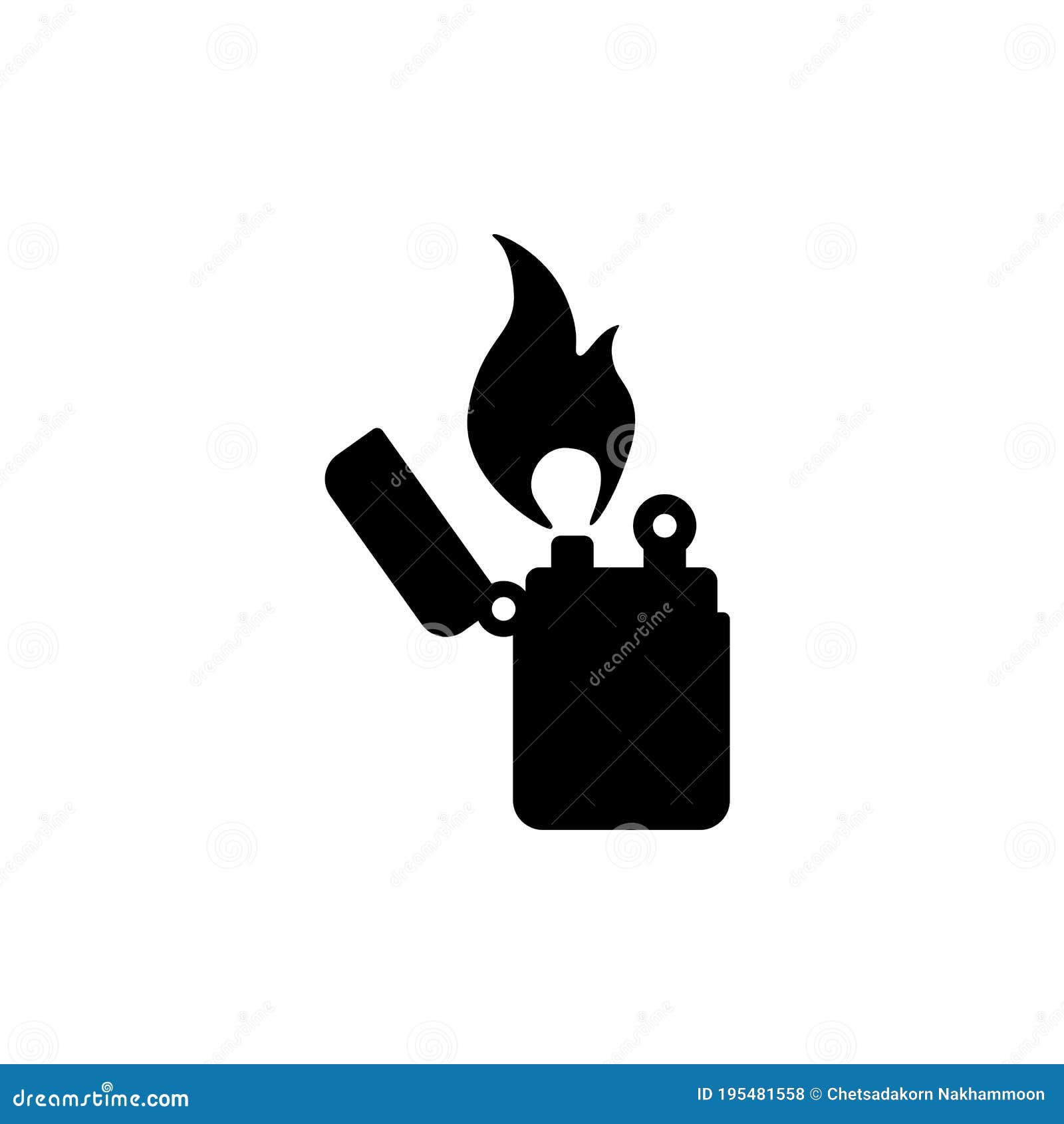 Lighter Icon Vector Isolated on White Stock Vector - Illustration of ...