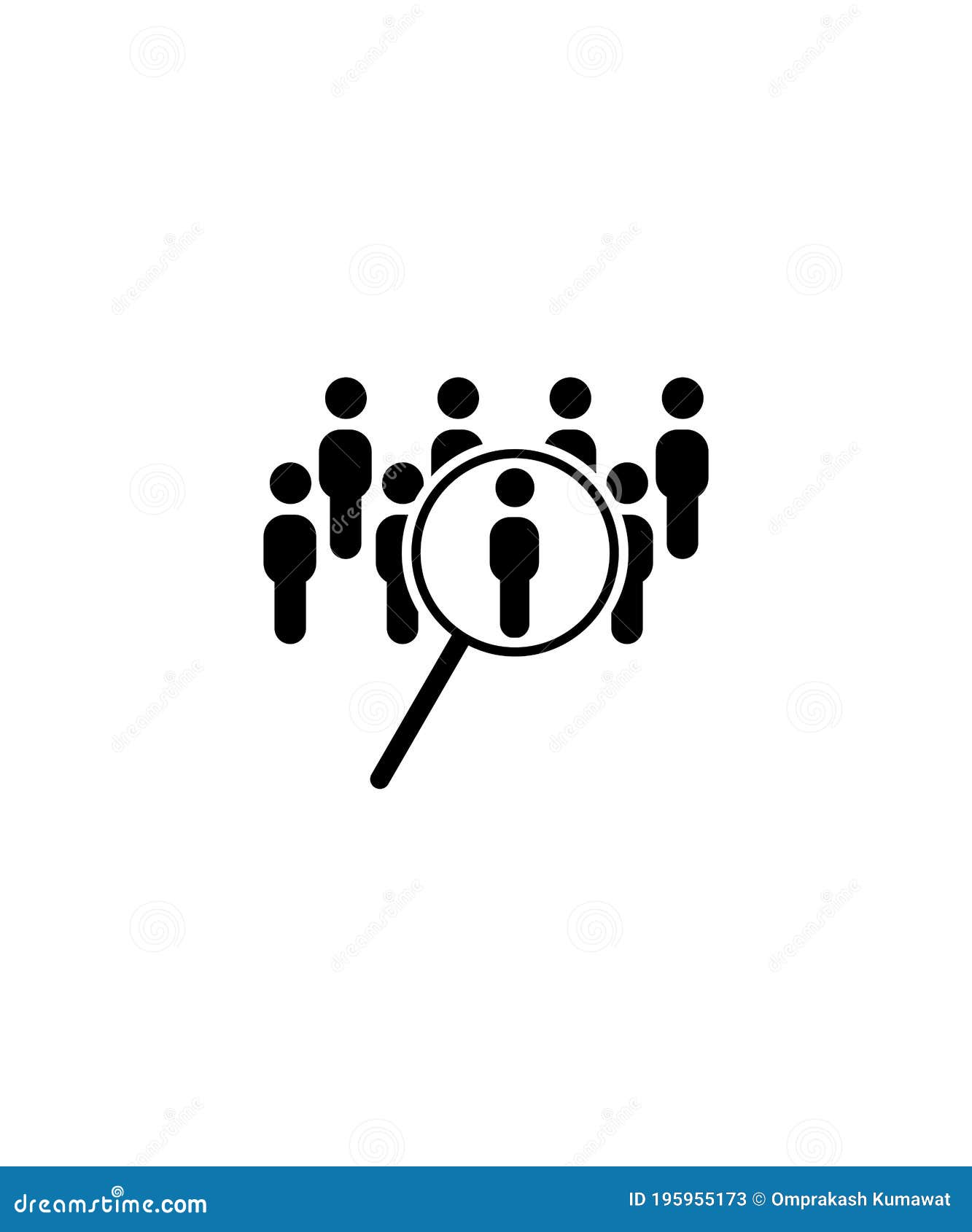 Identify Icon,magnifying Glass with People,vector Best Flat Icon. Stock ...