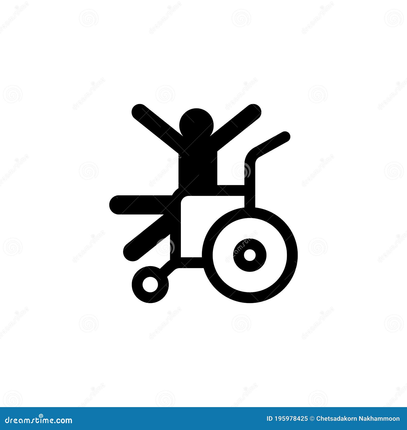 Patient on Wheelchair Icon Vector Isolated on White Stock Vector ...