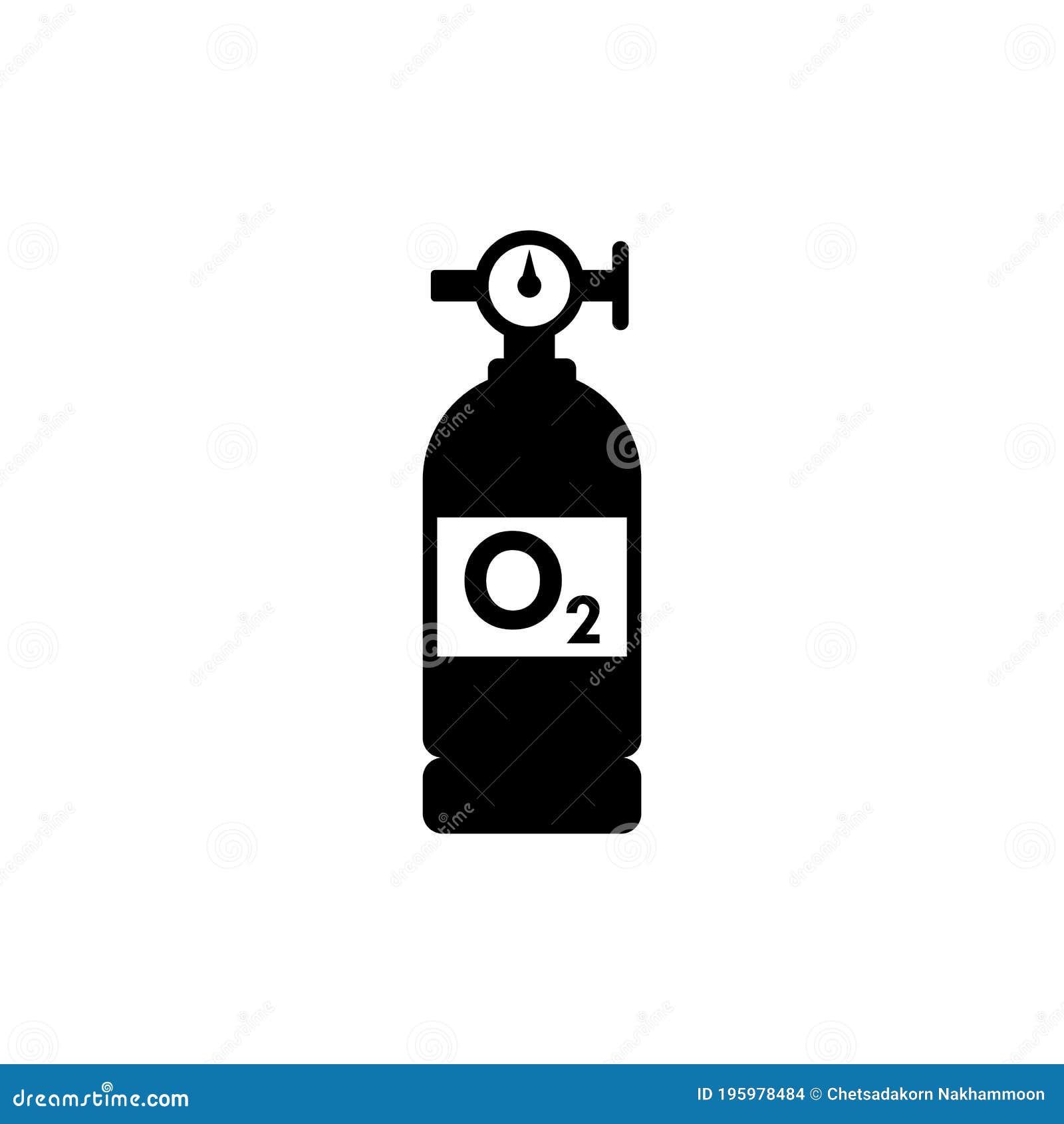 Oxygen Tank Icon Vector Isolated on White Stock Vector - Illustration ...