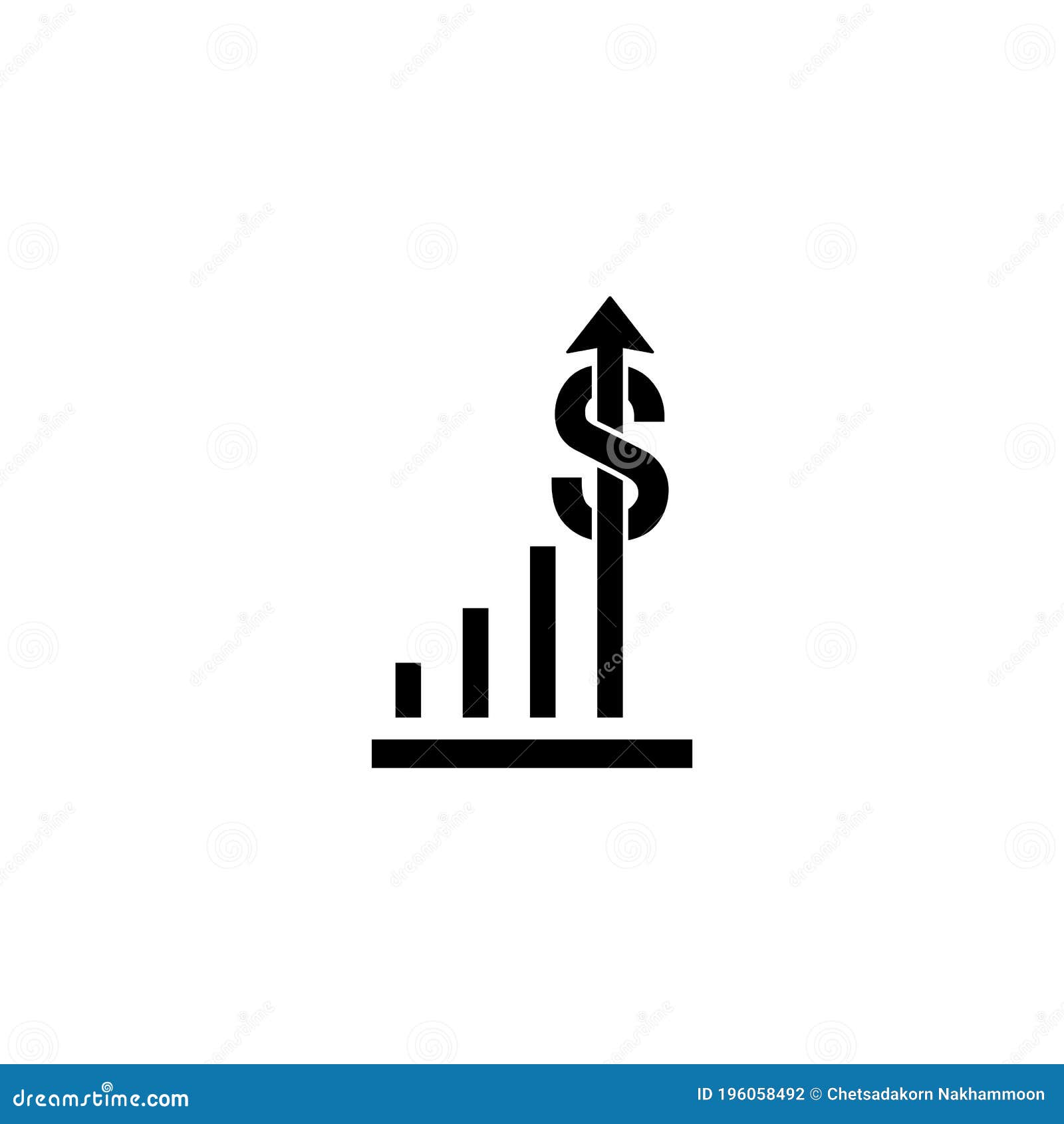 Money Graph Icon Vector Isolated on White Stock Vector - Illustration ...