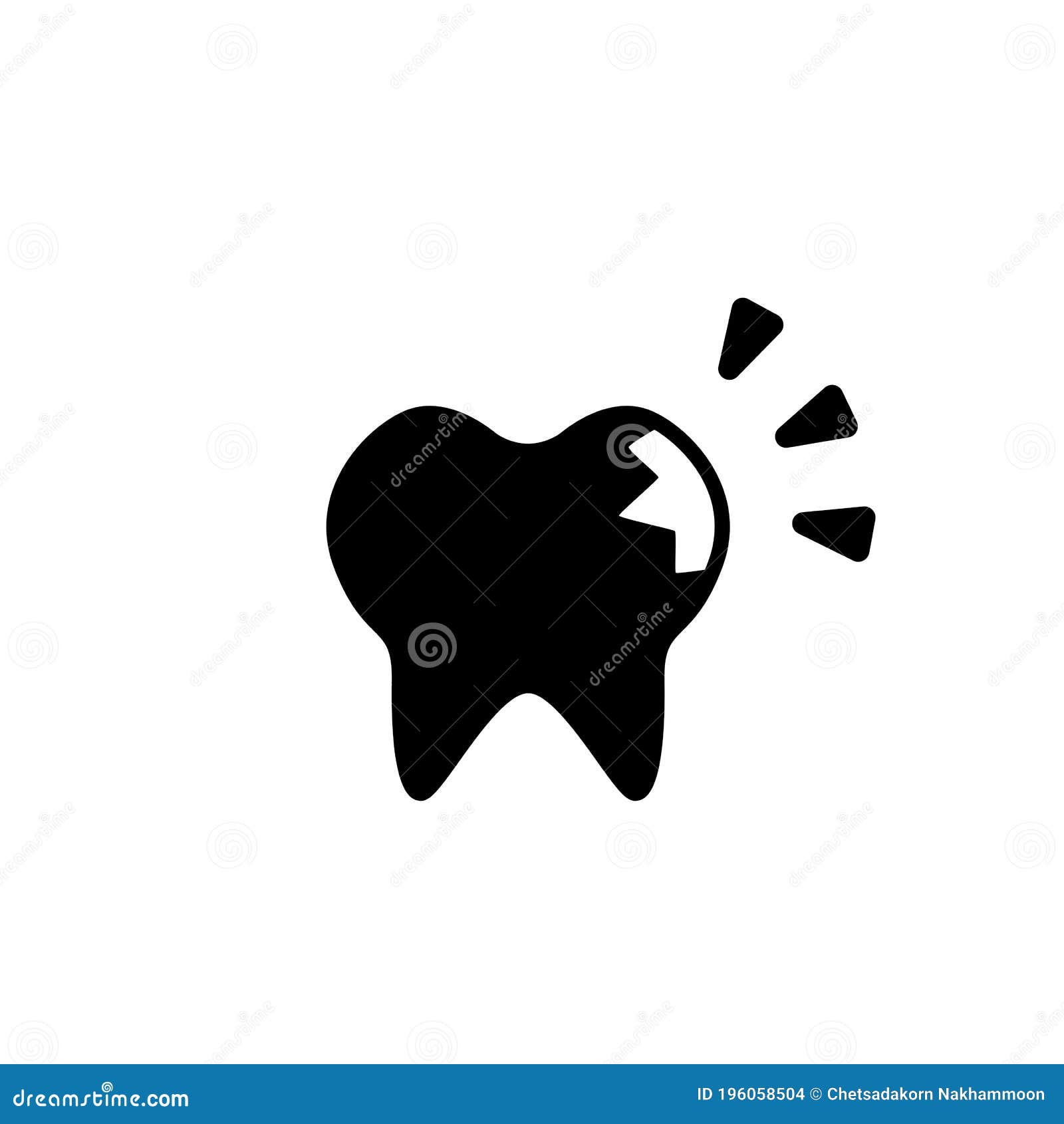 Tooth Decay Icon Vector Isolated on White Stock Vector - Illustration ...