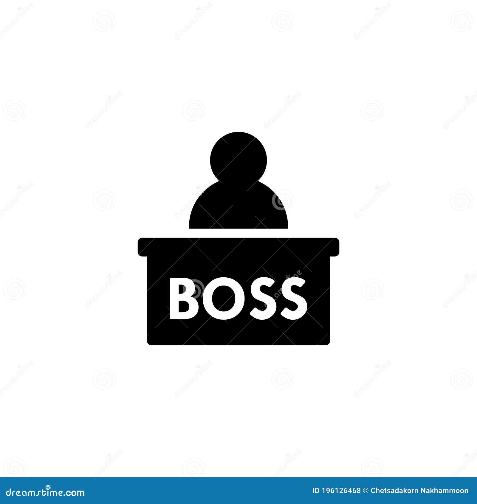 Boss Icon Vector Isolated on White Stock Vector - Illustration of ...