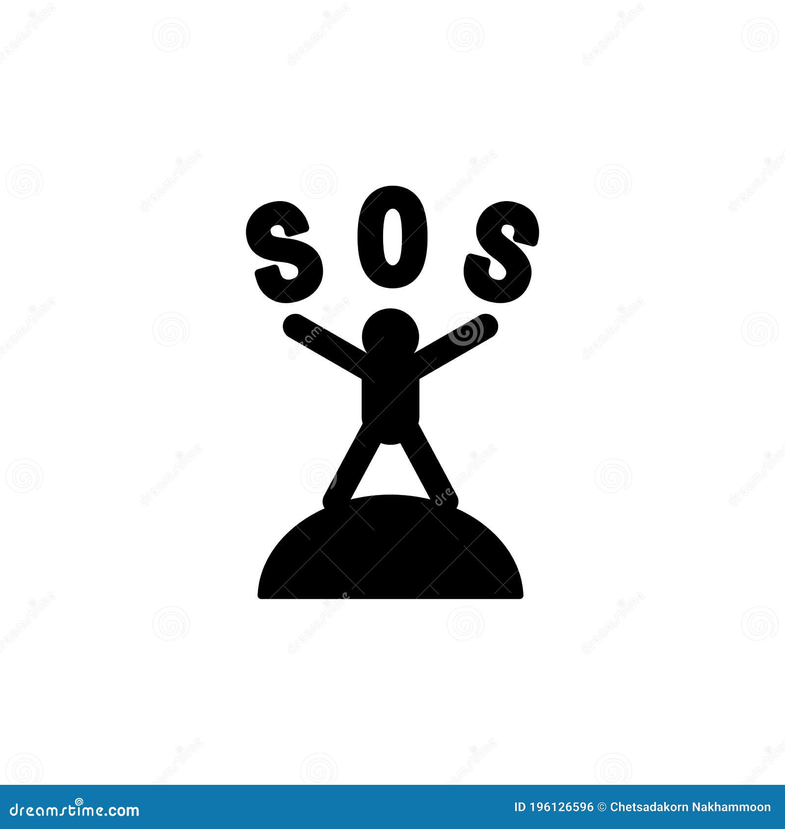 Ask for Help Man Icon Vector on White Stock Vector - Illustration of ...