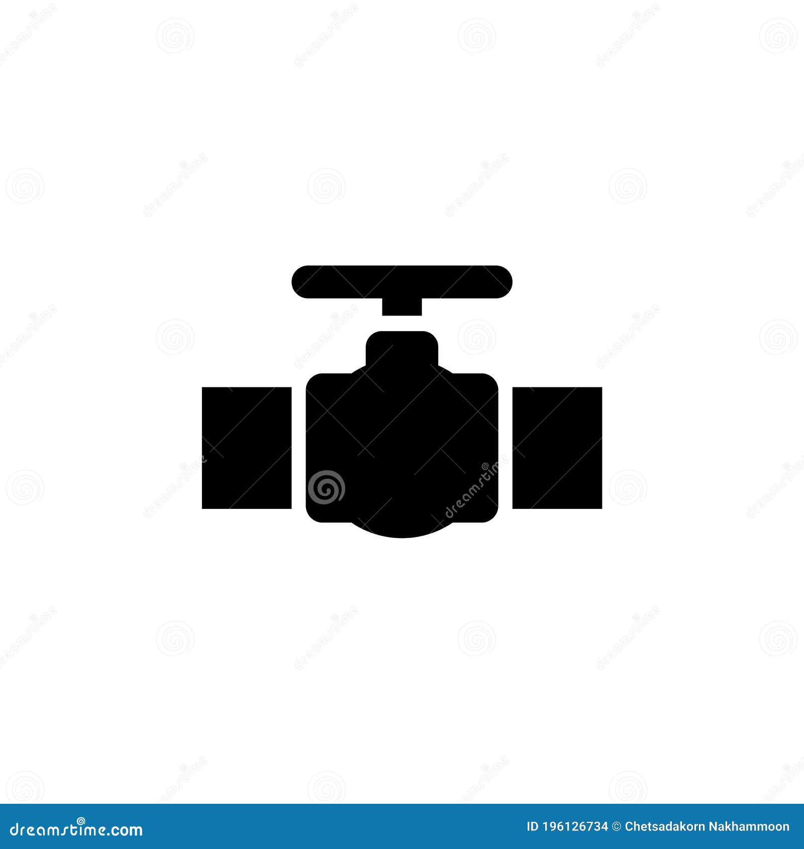 Water valve icon on white stock vector. Illustration of handle - 196126734