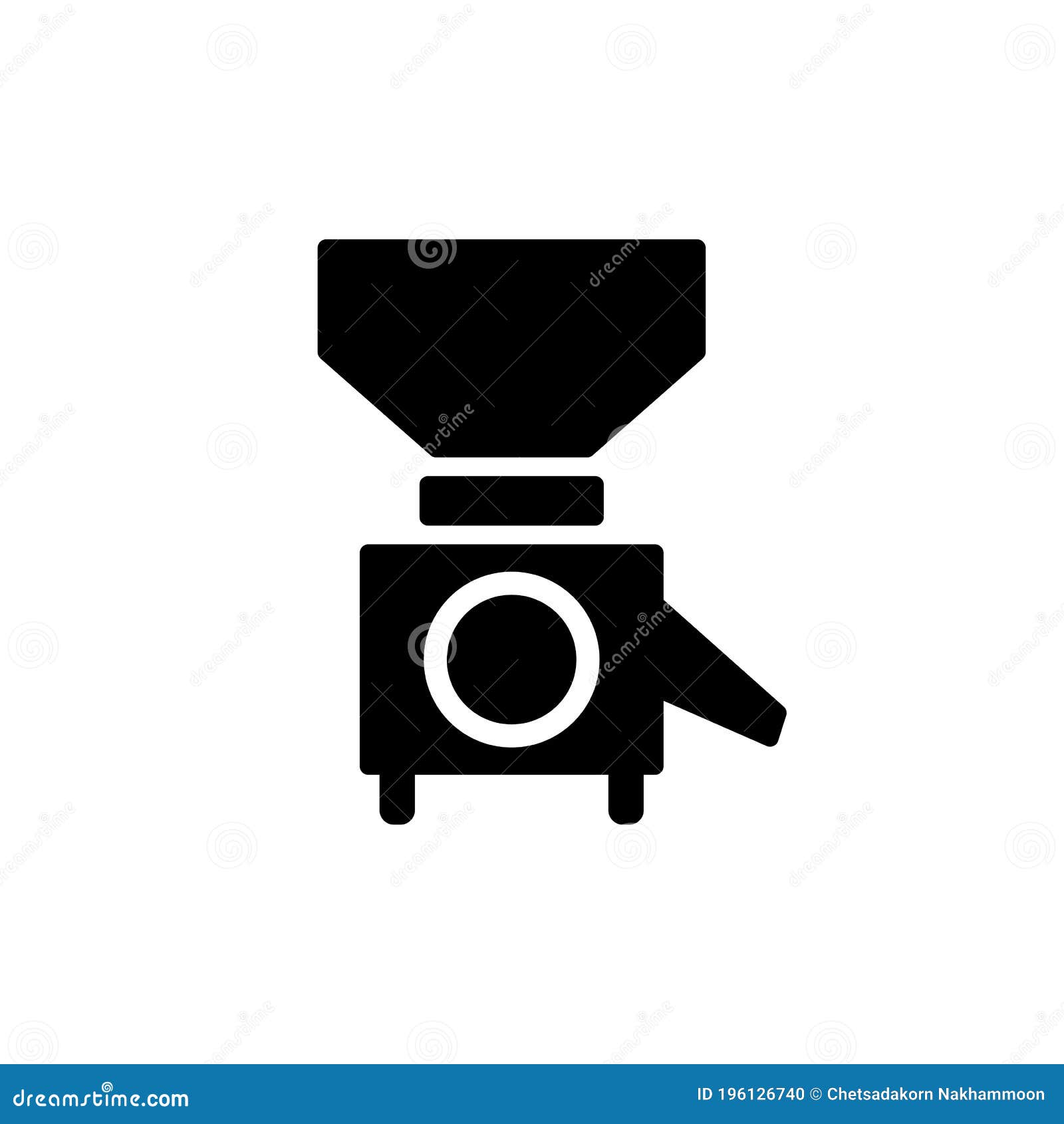 Milling Machine Icon Vector on White Stock Vector - Illustration of ...