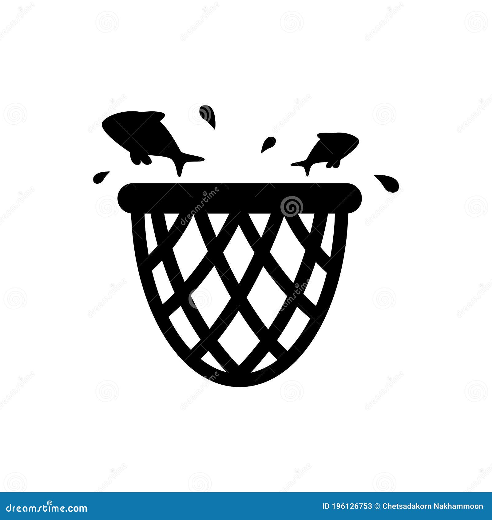 Fishing Net Icon Vector on White Stock Vector - Illustration of graphic ...