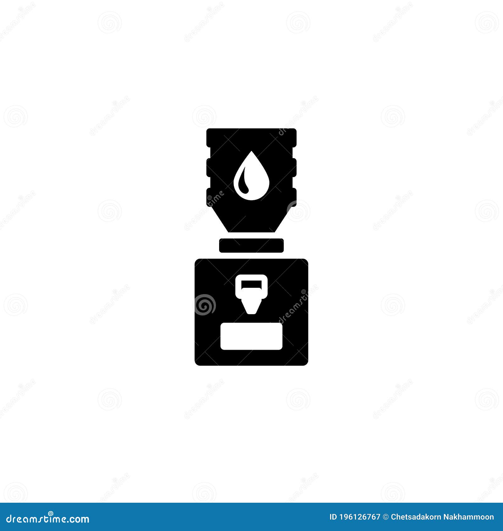 Water Dispenser Icon Vector on White Stock Vector - Illustration of ...