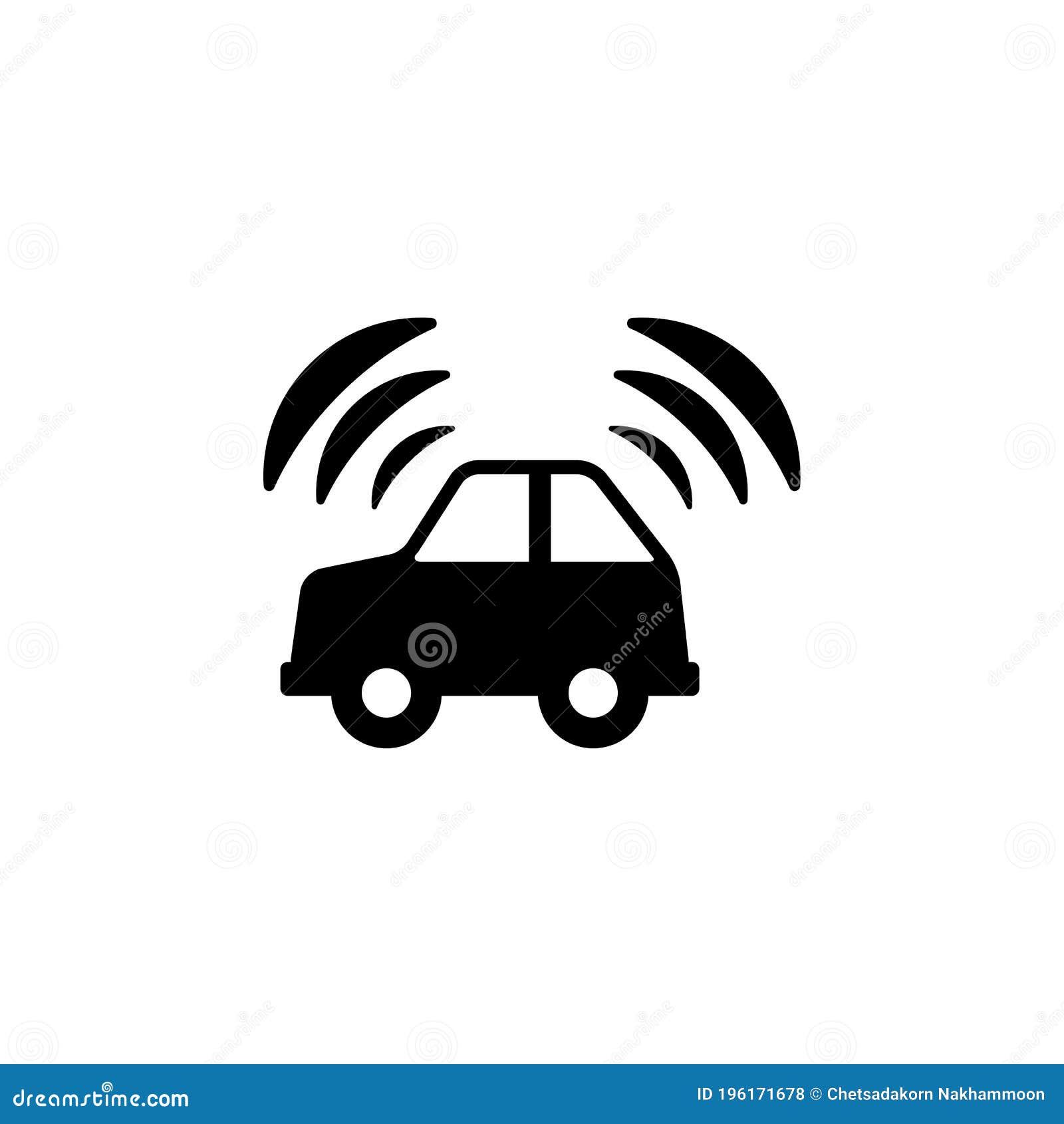 Car Burglar Alarm Icon Vector Stock Vector - Illustration of icon ...