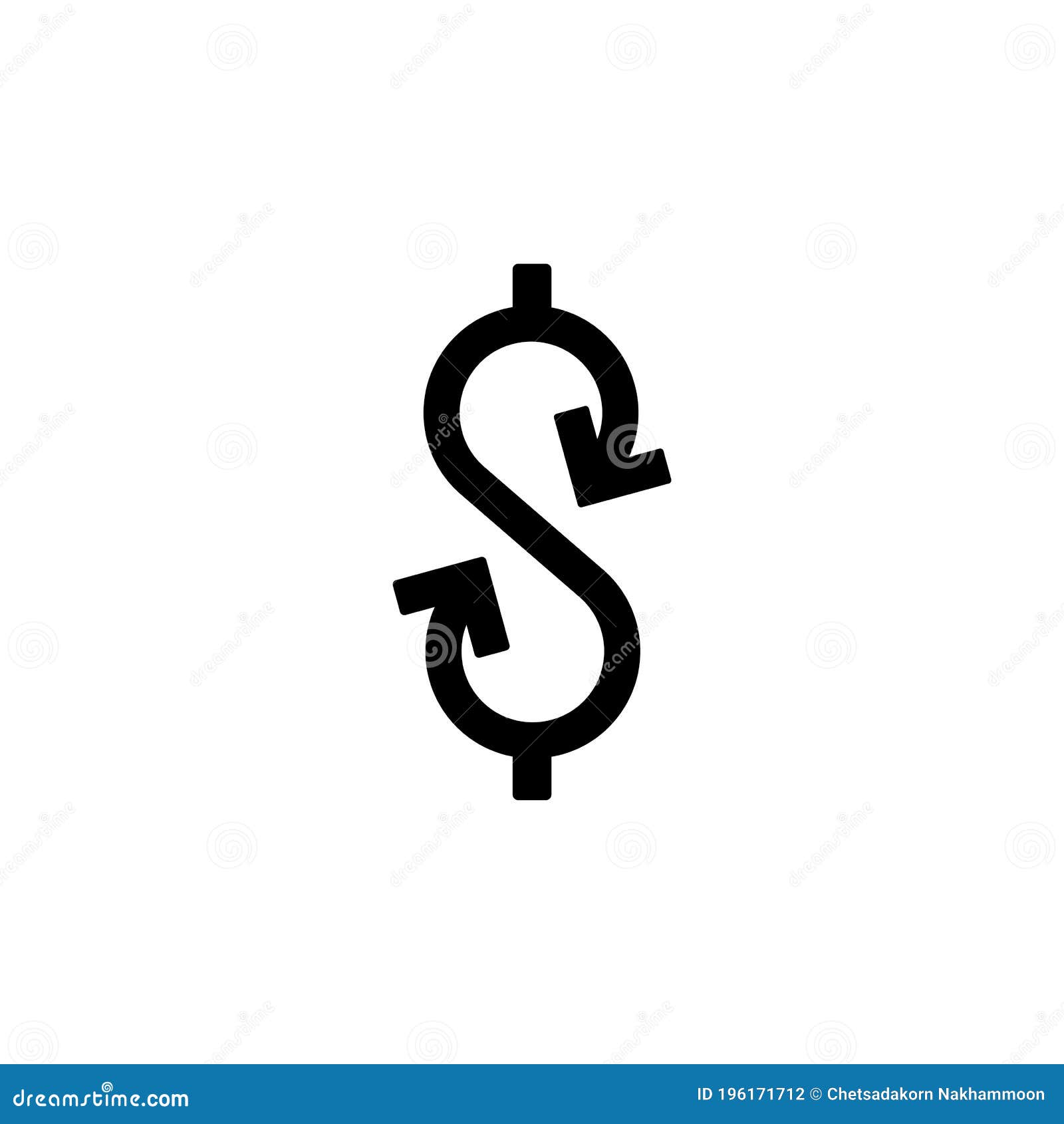 Arrow money icon stock vector. Illustration of vector - 196171712