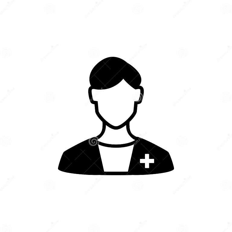 Male nurse icon stock vector. Illustration of graphic - 196171739
