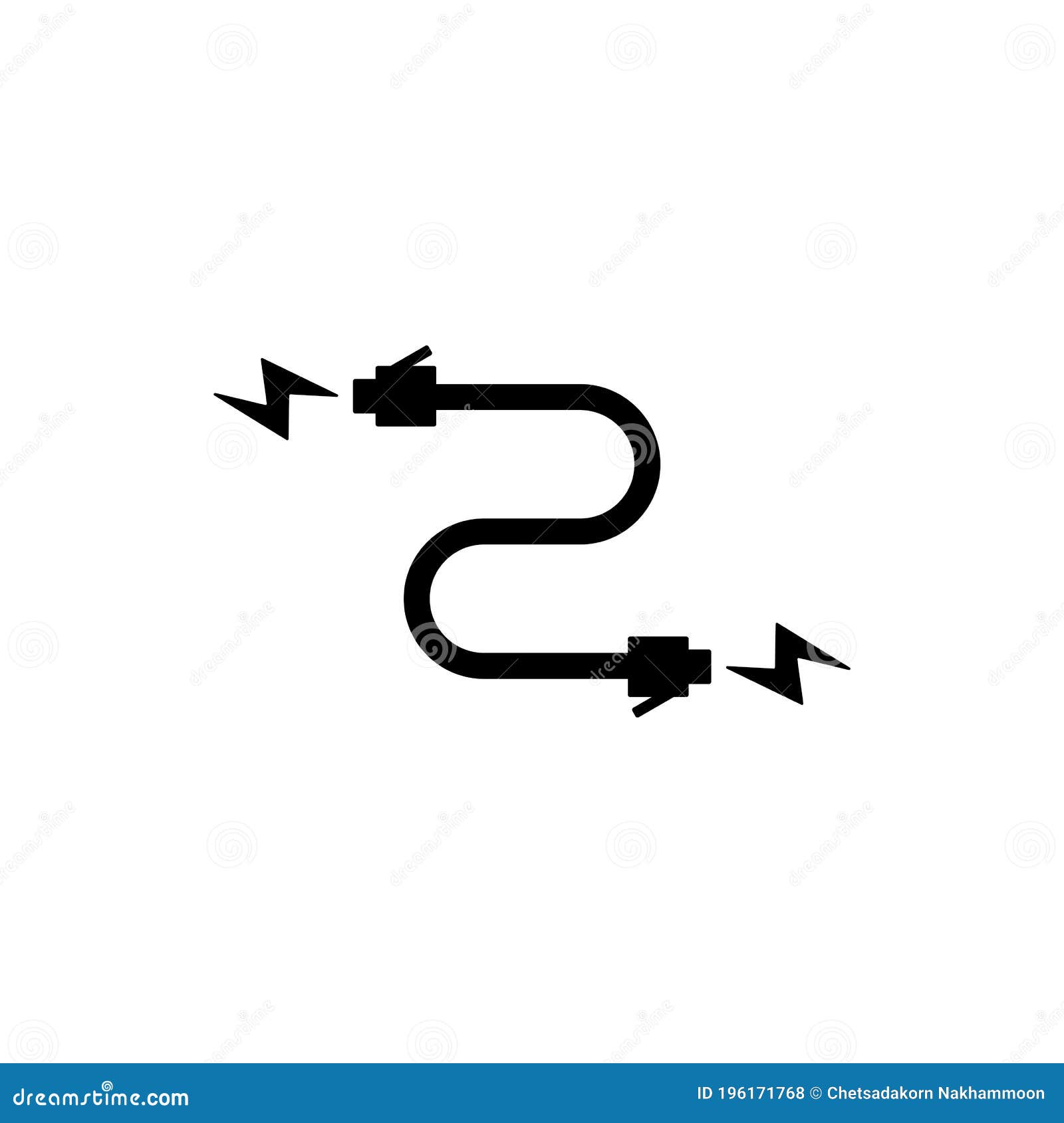 LAN cable icon vector stock vector. Illustration of business - 196171768