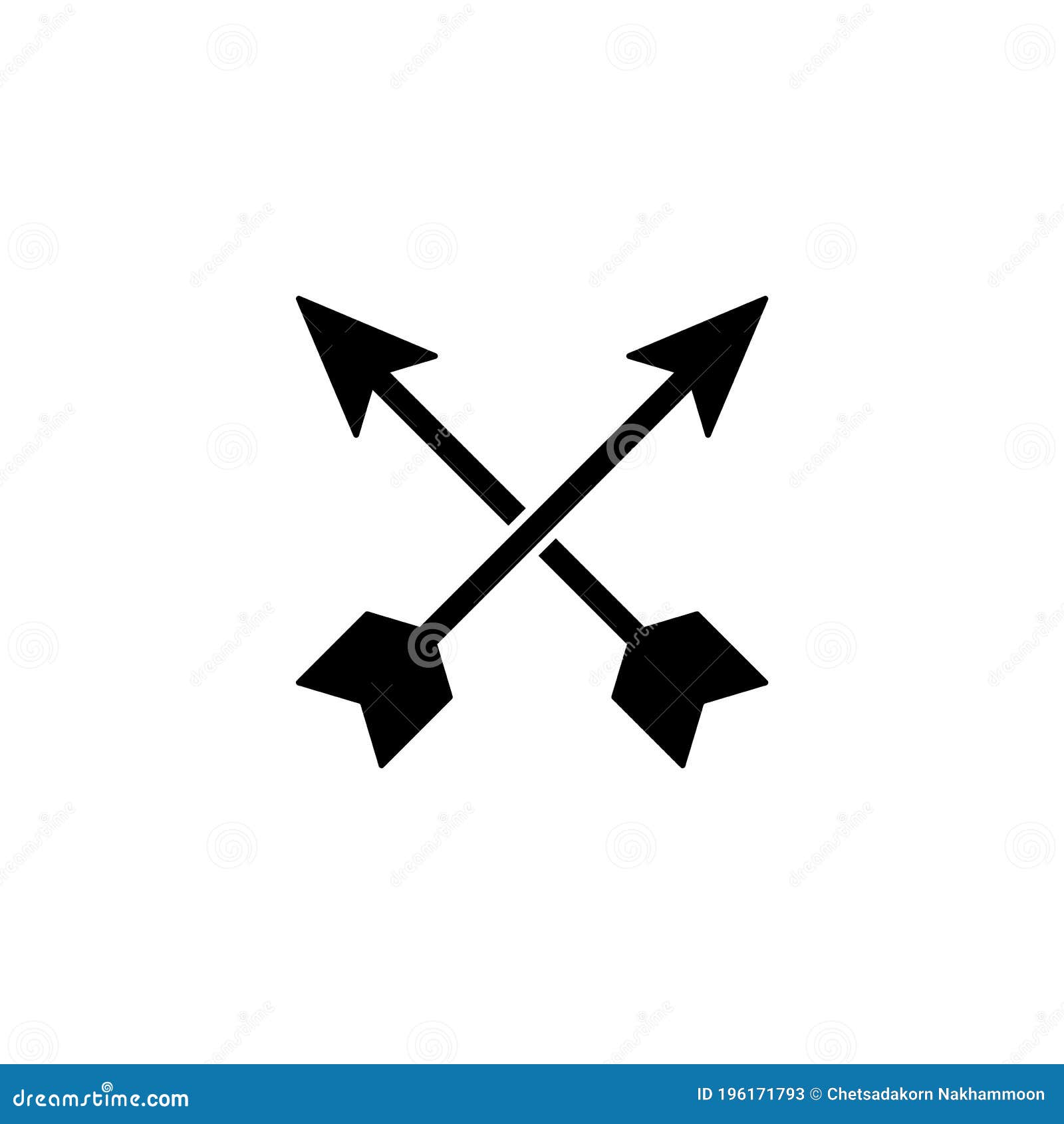 Crossed arrow icon vector stock vector. Illustration of motion - 196171793