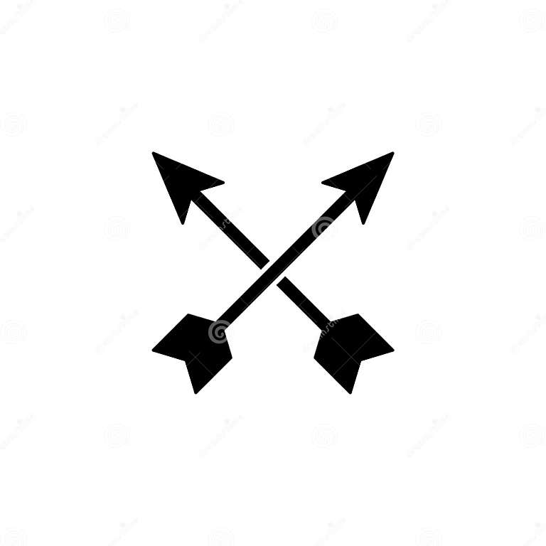 Crossed arrow icon vector stock vector. Illustration of motion - 196171793