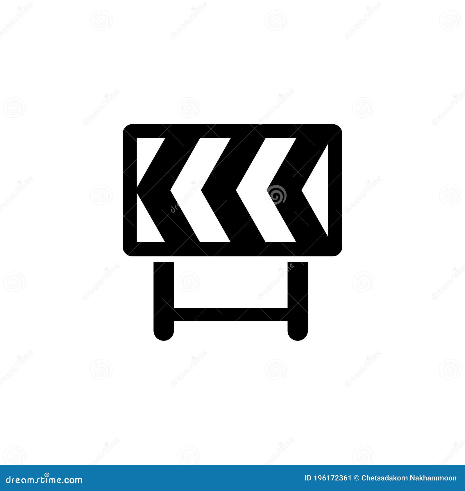 Bypass Way Mark Icon Vector on White Background Stock Vector ...