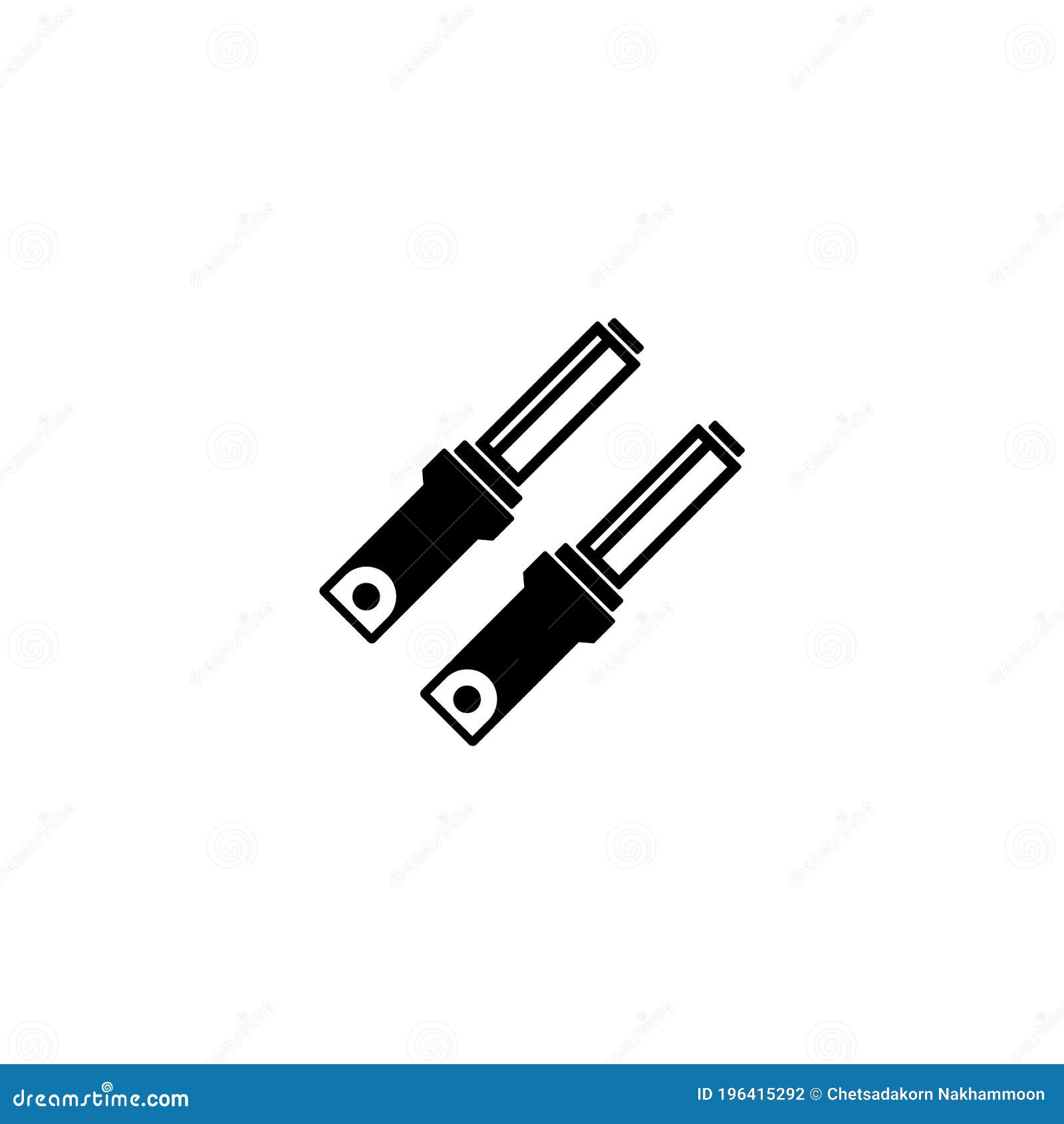Shock Absorber Icon Isolated Vector on White Stock Vector ...
