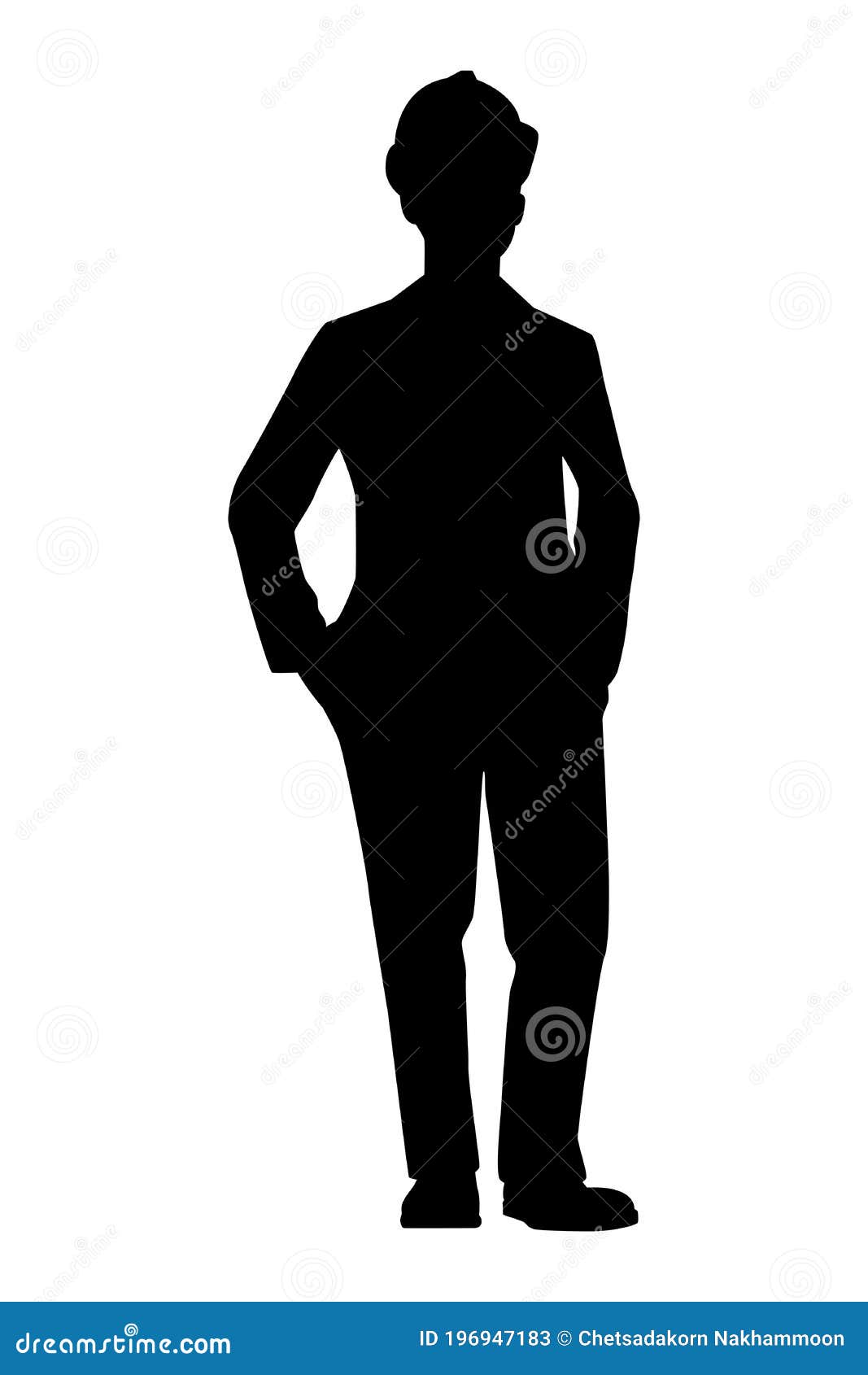 Standing Engineer Silhouette Vector Stock Vector - Illustration of ...