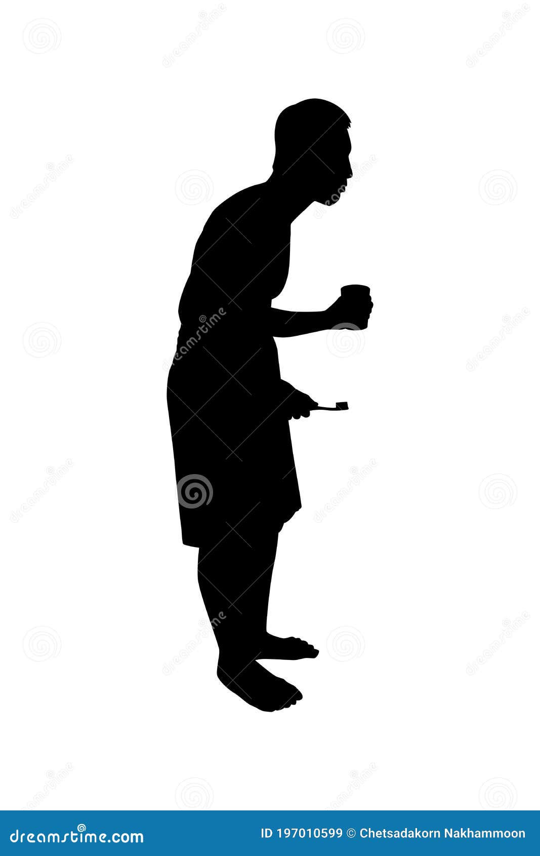 Showering Man Silhouette Vector Stock Vector - Illustration of wash ...