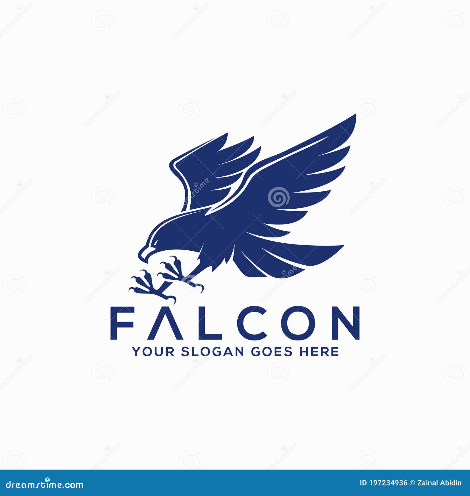 Falcon Vector Logo Illustration. for Mascot Delivery. or Logistic Logo ...