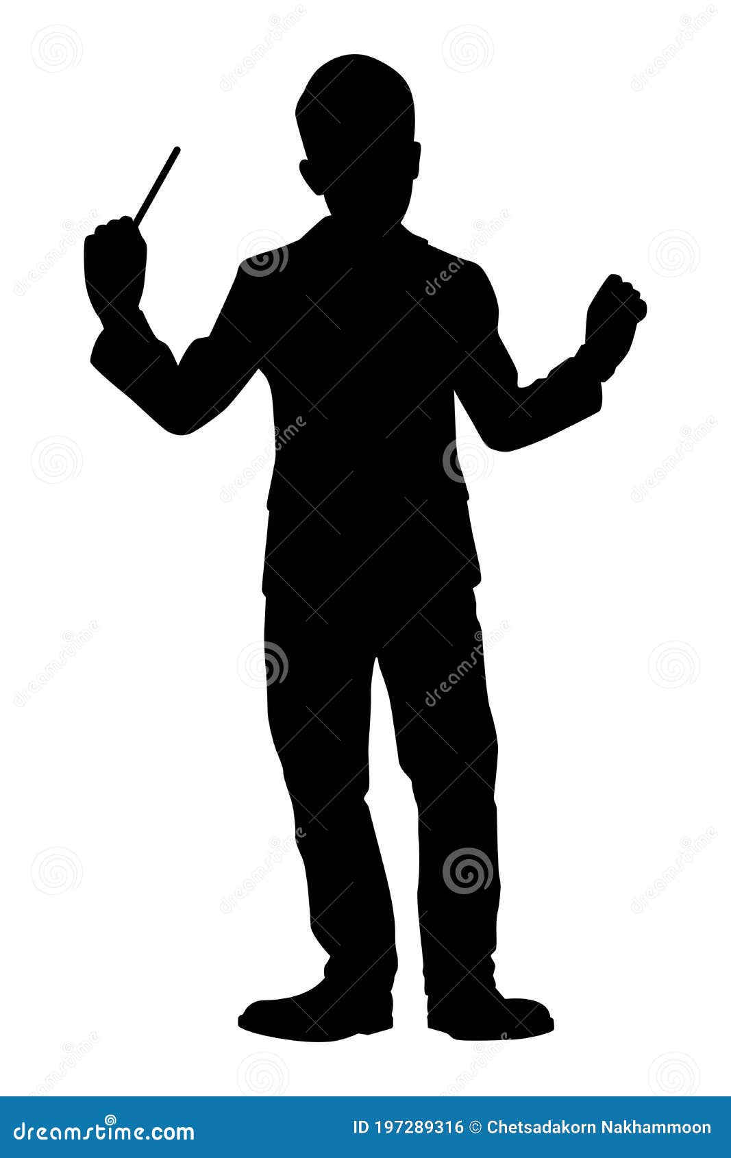 Conductor Silhouette Vector Stock Vector - Illustration of performer ...