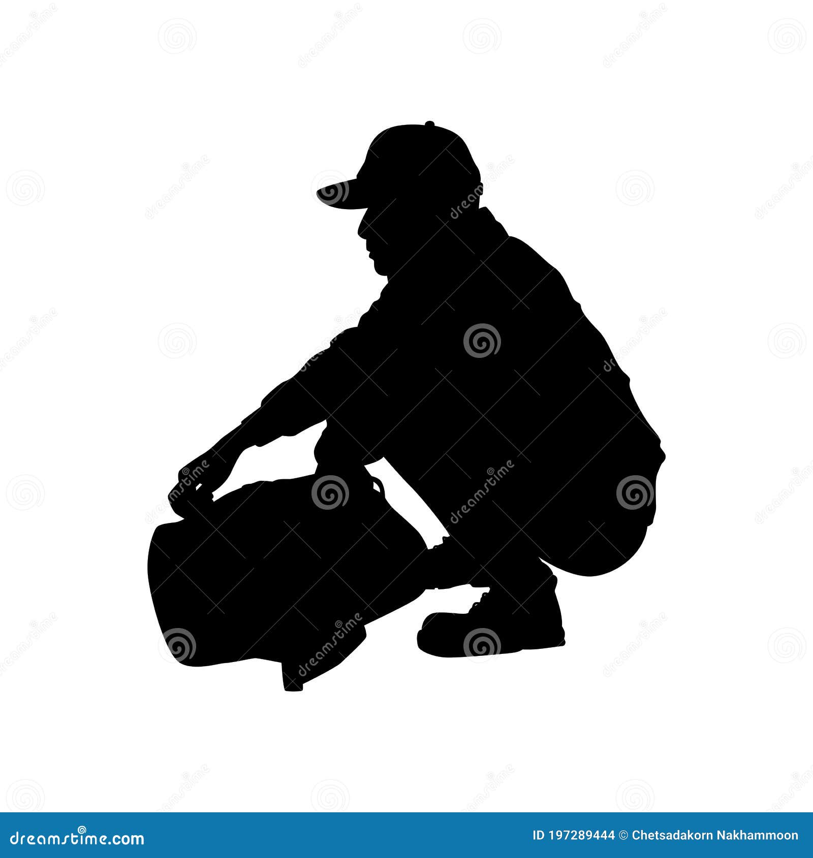 Homeless Man Silhouette Vector Stock Vector - Illustration of ...