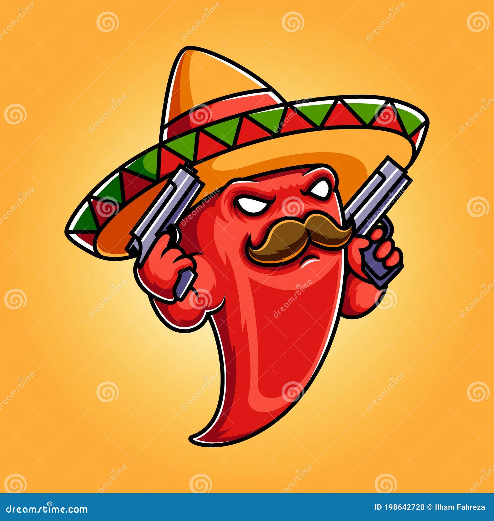 Chilli Mascot Logo Design Illustration Stock Vector - Illustration of ...