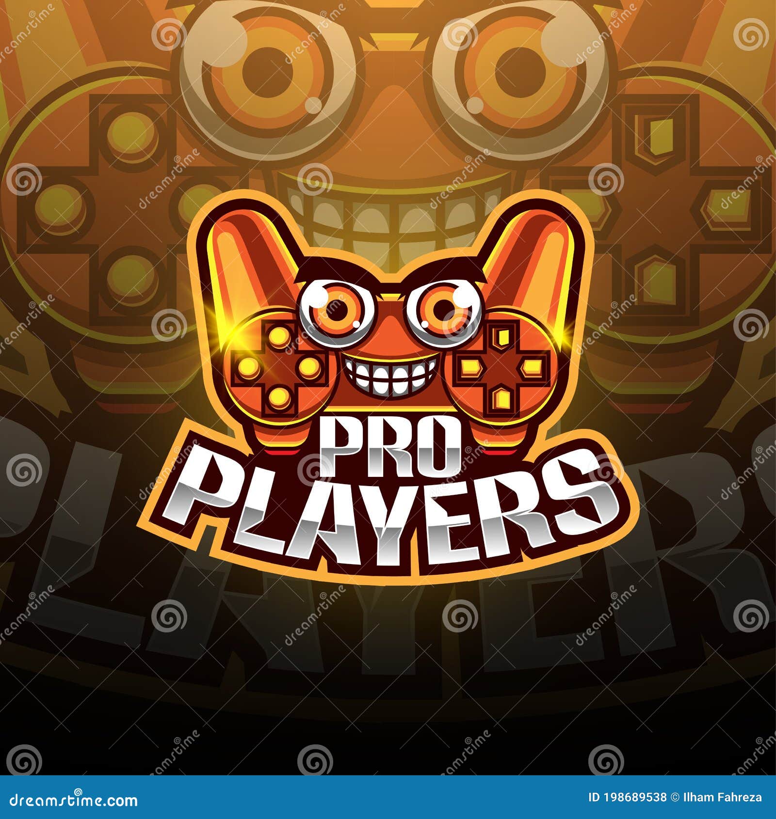 Pro Players Esport Mascot Logo Design Stock Vector - Illustration of ...