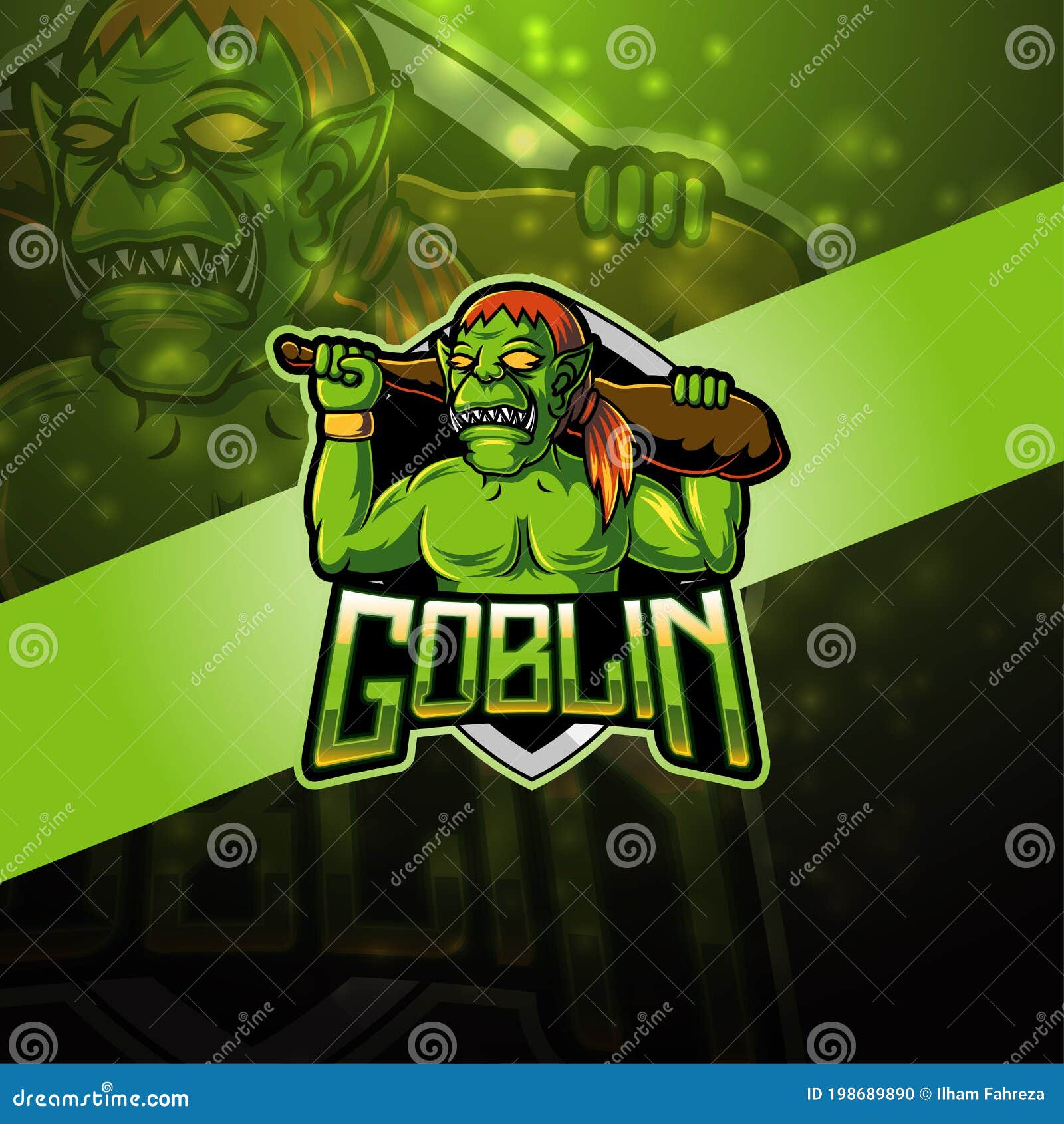 Goblins Esport Mascot Logo Design Stock Vector - Illustration of ...