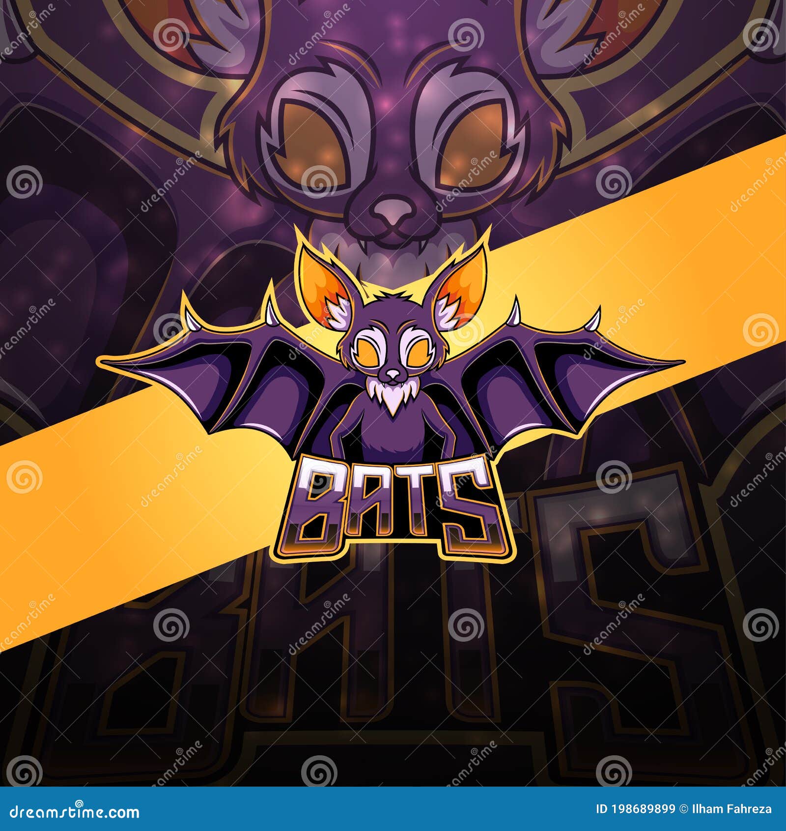 Bats Esport Mascot Logo Design Stock Vector - Illustration of champion ...